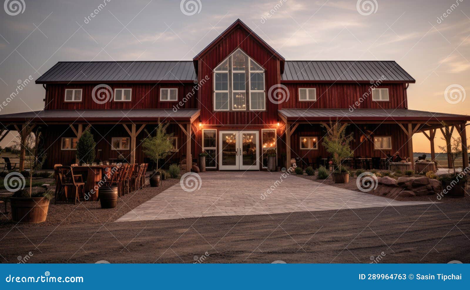 Beautiful Rustic Barn in a Farm Stock Illustration - Illustration of ...