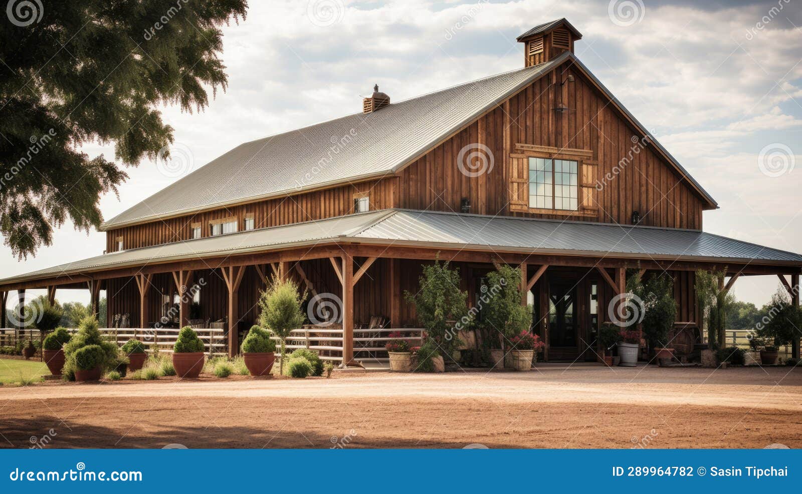 Beautiful Rustic Barn in a Farm Stock Illustration - Illustration of ...
