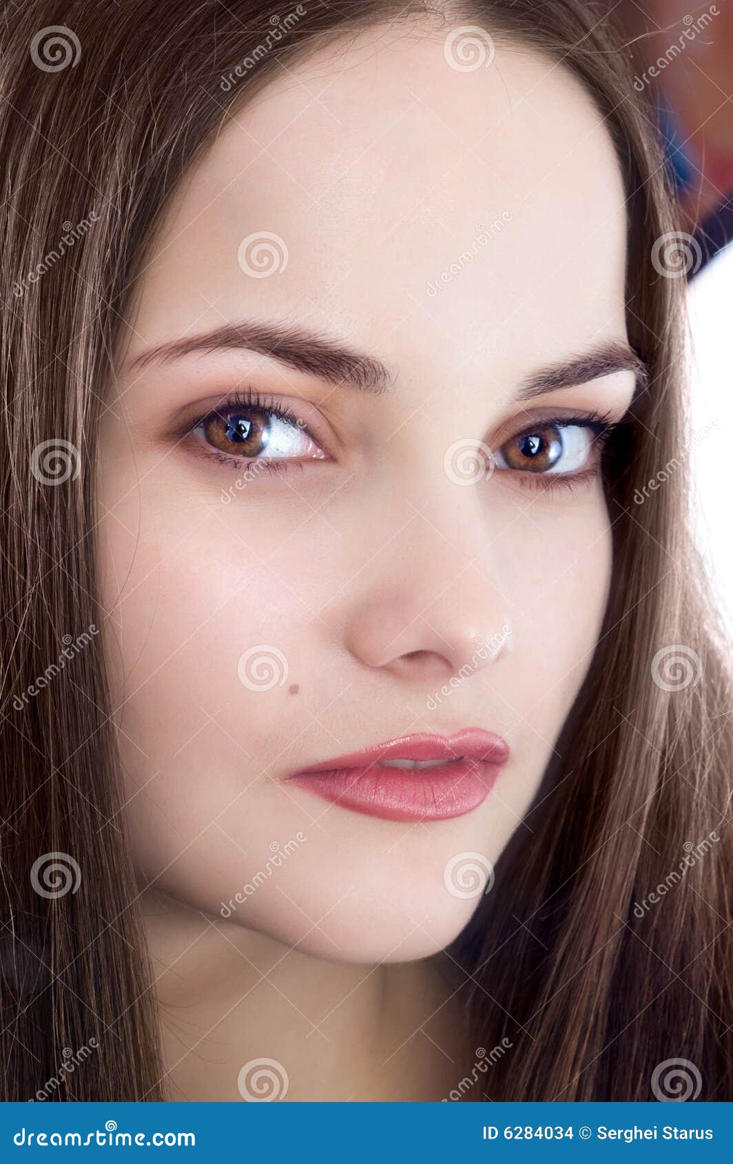 Beautiful sad brunette stock photo. Image of model, people - 6284034