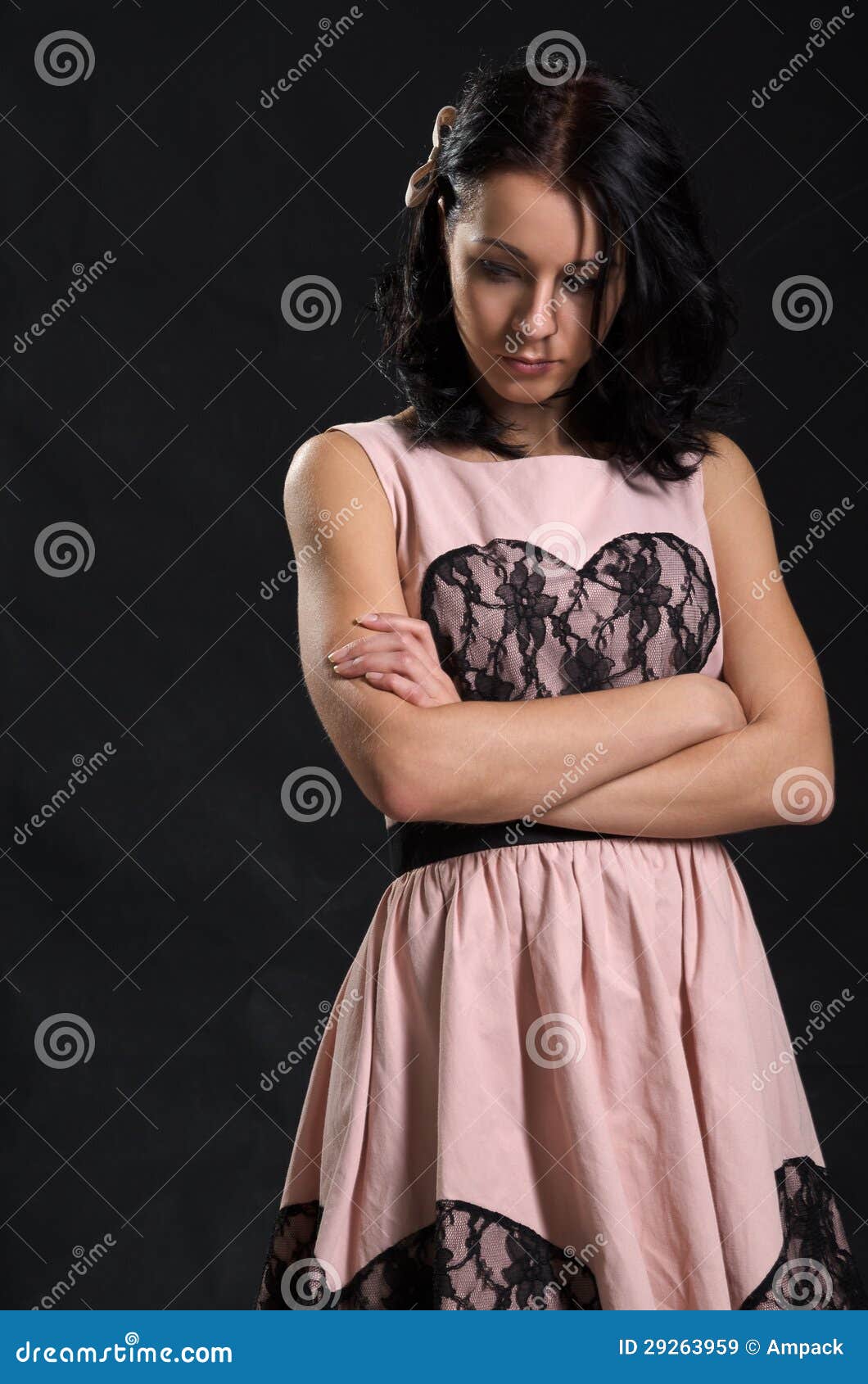 Beautiful sad woman stock image. Image of pinup, eyes - 29263959