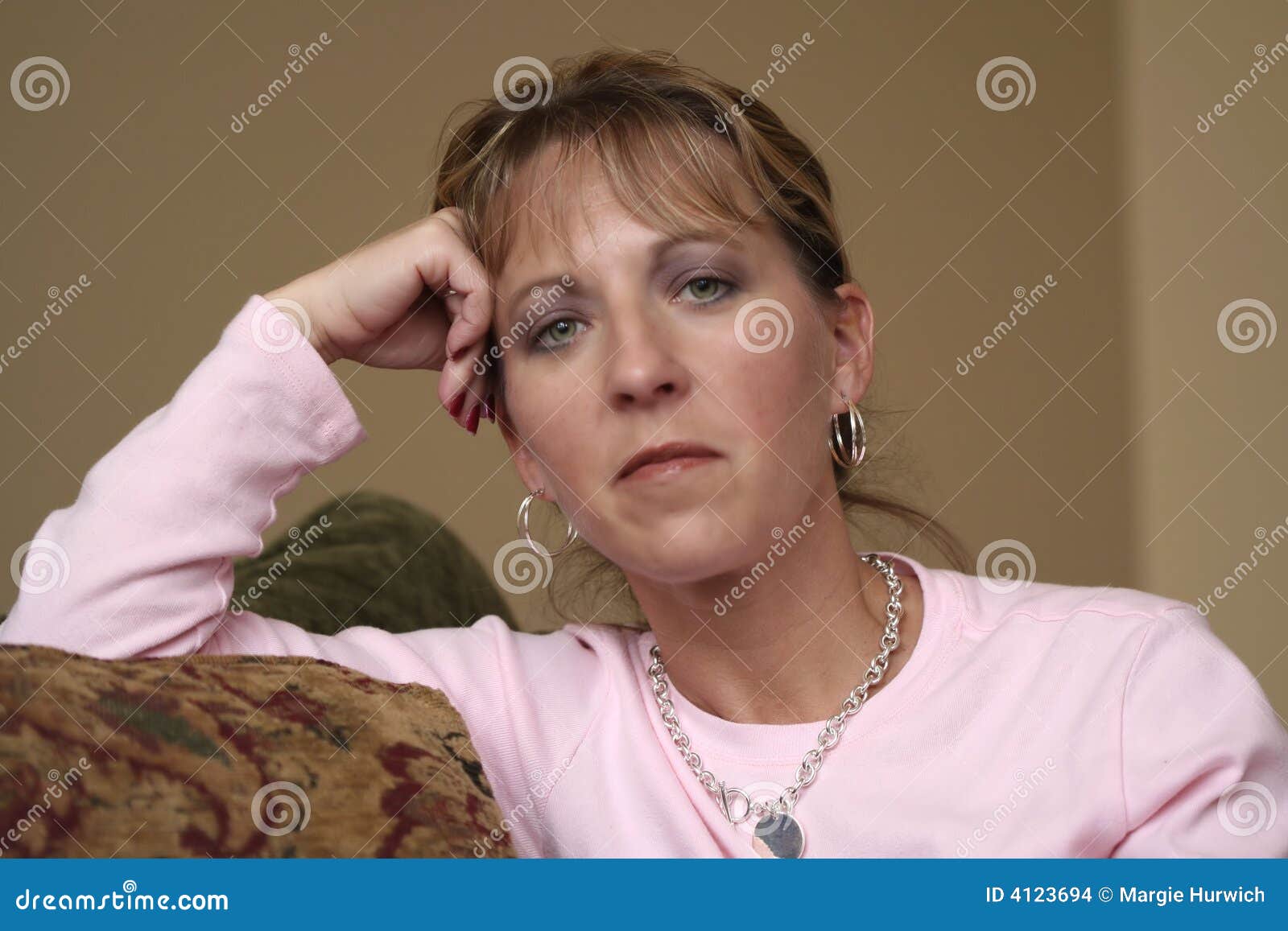 Beautiful Sad Woman stock photo. Image of emotions, person - 4123694