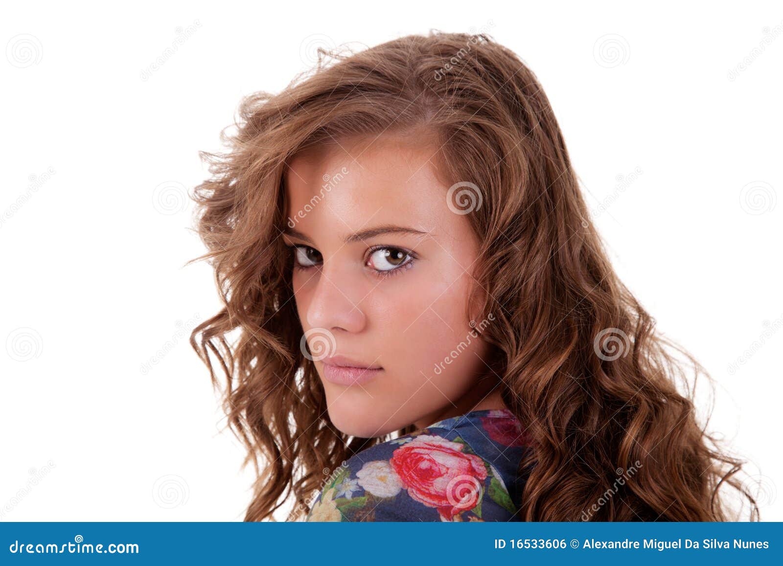 Beautiful and Sad Young Woman, Looking Back Stock Photo - Image of ...
