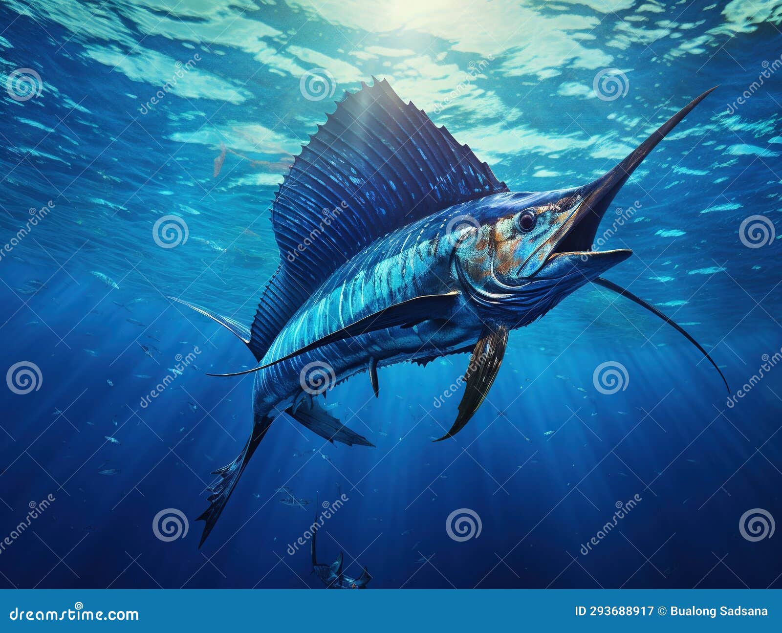 Ai Generated Illustration Wildlife Concept of Beautiful Sailfish Stock ...
