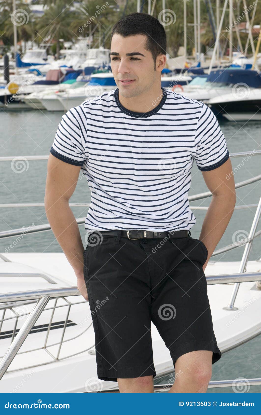Beautiful Sailorman Wearing Sailor Clothes in a Ya Stock Image - Image ...