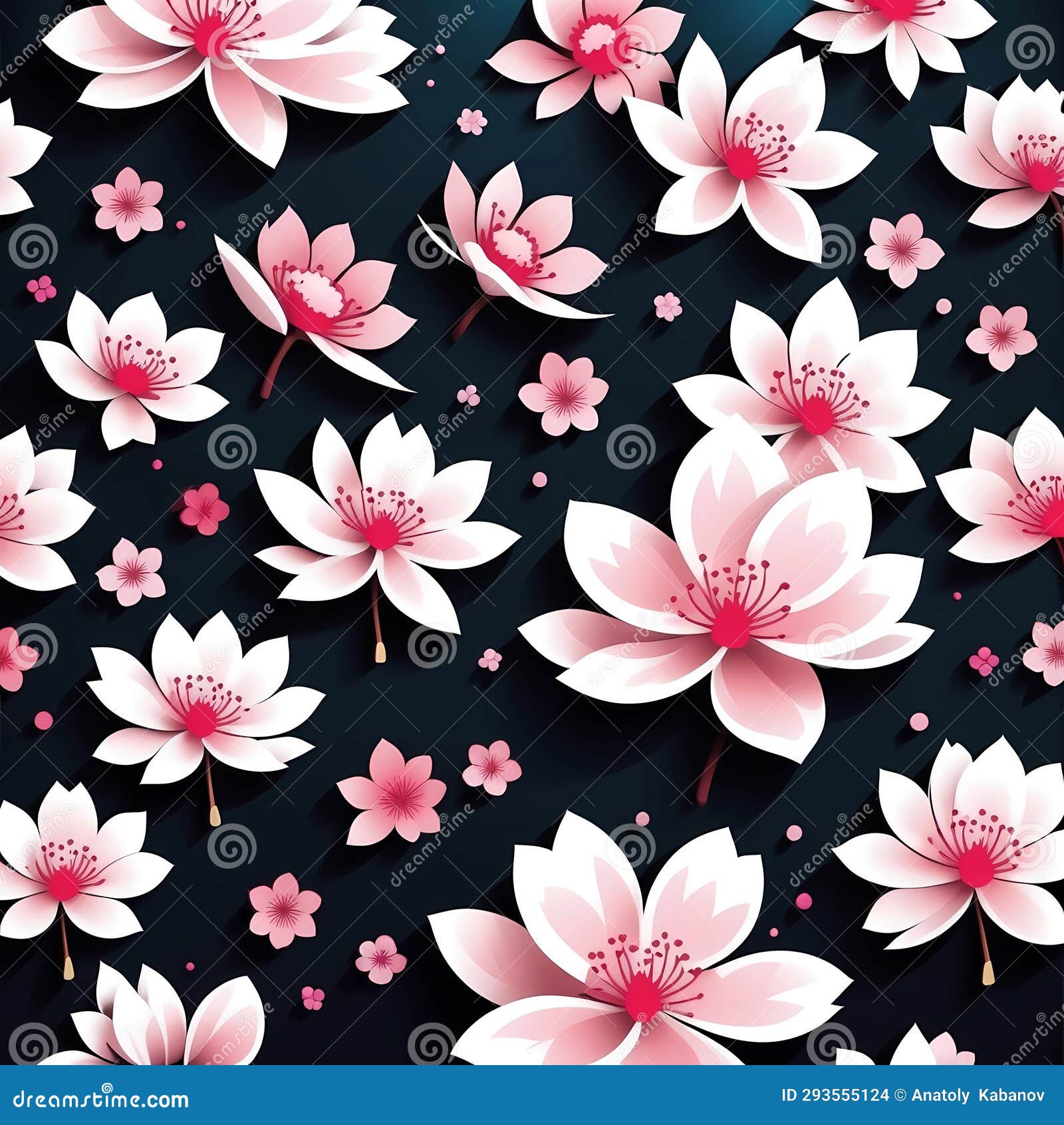 Beautiful Sakura Background Stock Illustration - Illustration of ...