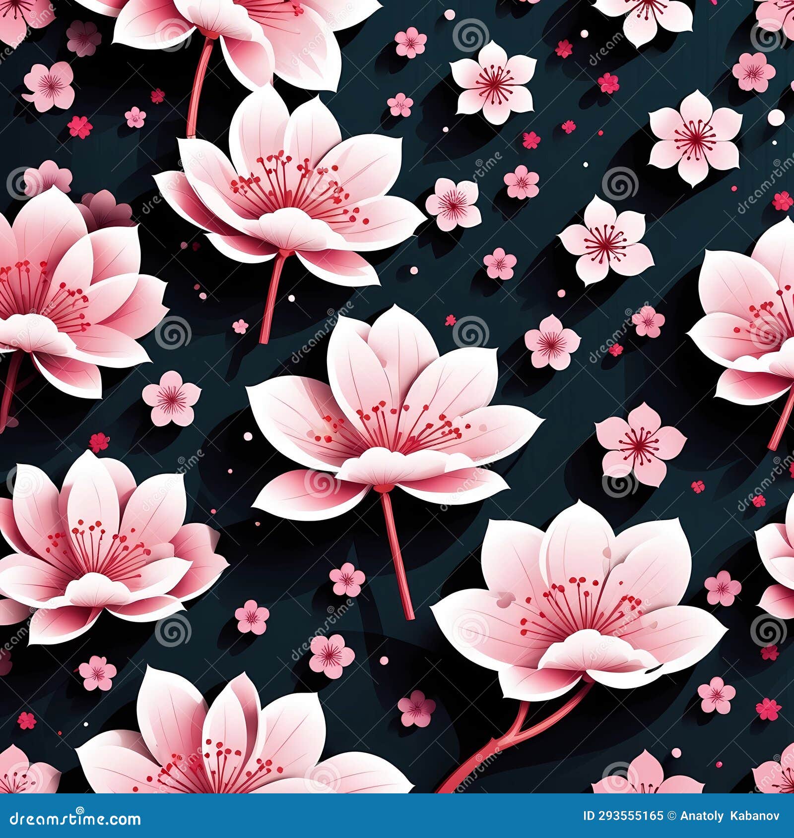 Beautiful Sakura Background Stock Illustration - Illustration of sakura ...