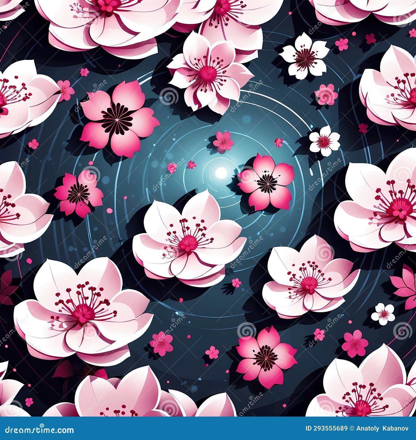 Beautiful Sakura Background Stock Illustration - Illustration of sakura ...