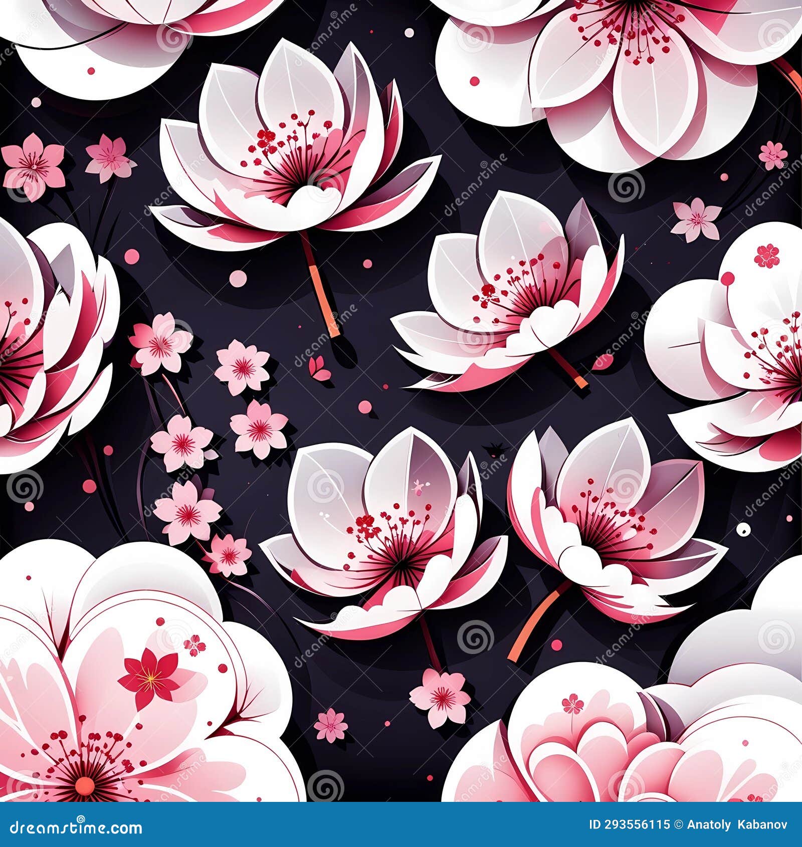 Beautiful Sakura Background Stock Illustration - Illustration of ...