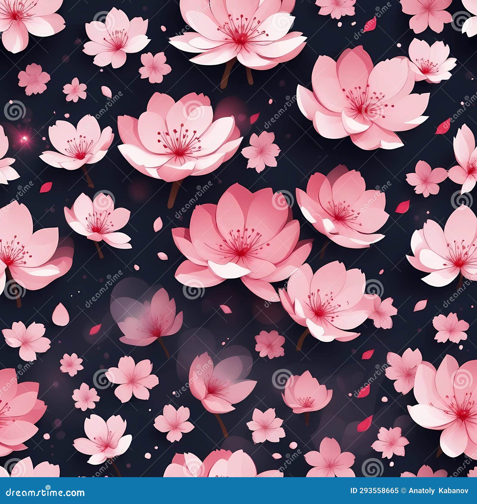 Beautiful Sakura Background Stock Illustration - Illustration of ...