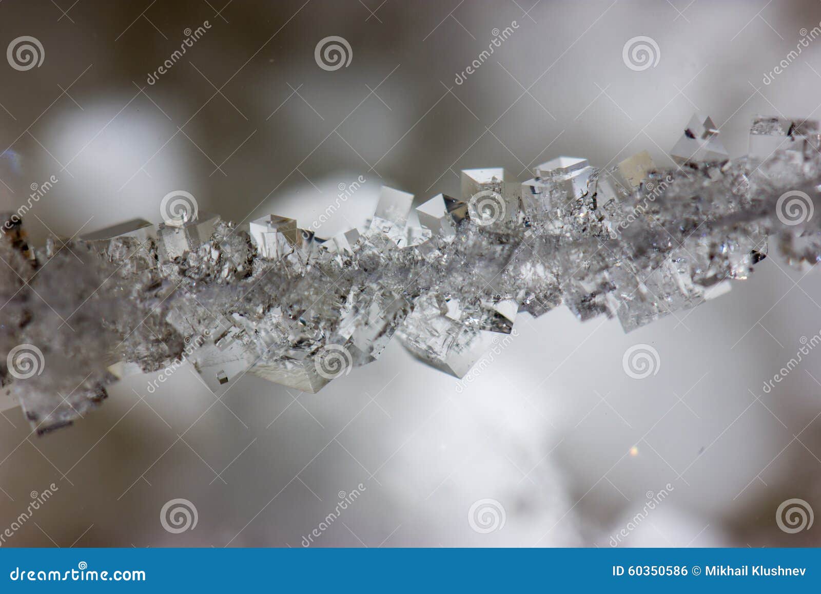 Beautiful Salt Crystals on a String. Stock Photo - Image of thread ...