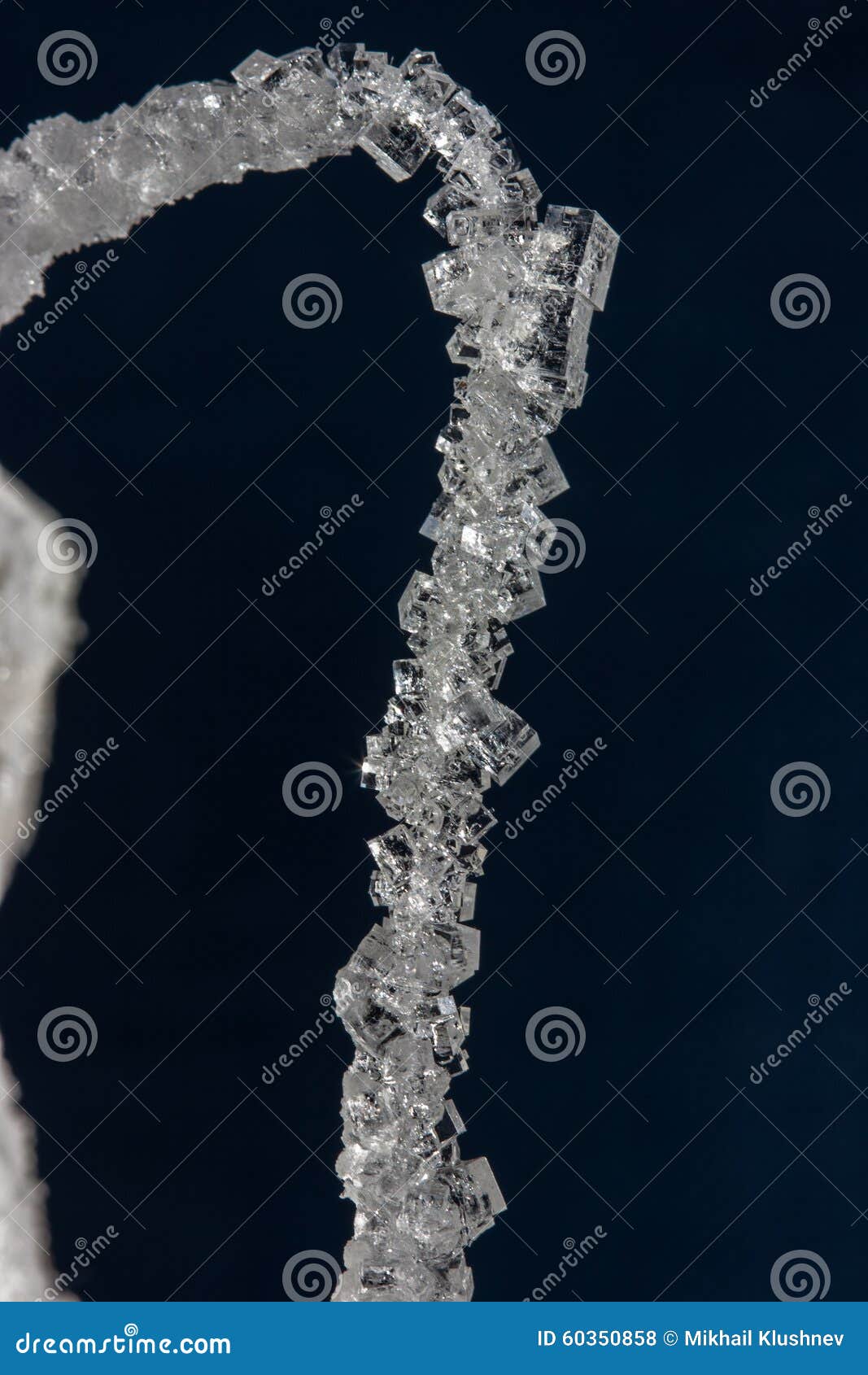 Beautiful Salt Crystals on a String. Stock Photo - Image of thread ...