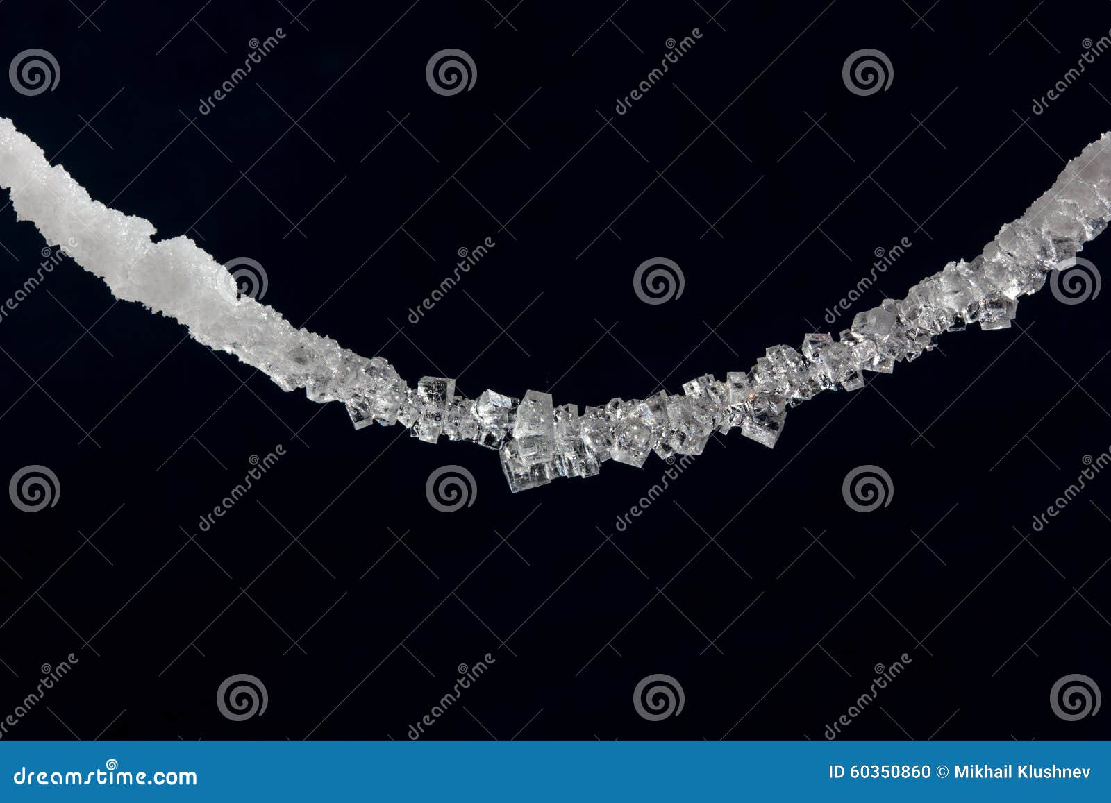 Beautiful Salt Crystals on a String. Stock Photo - Image of natural ...