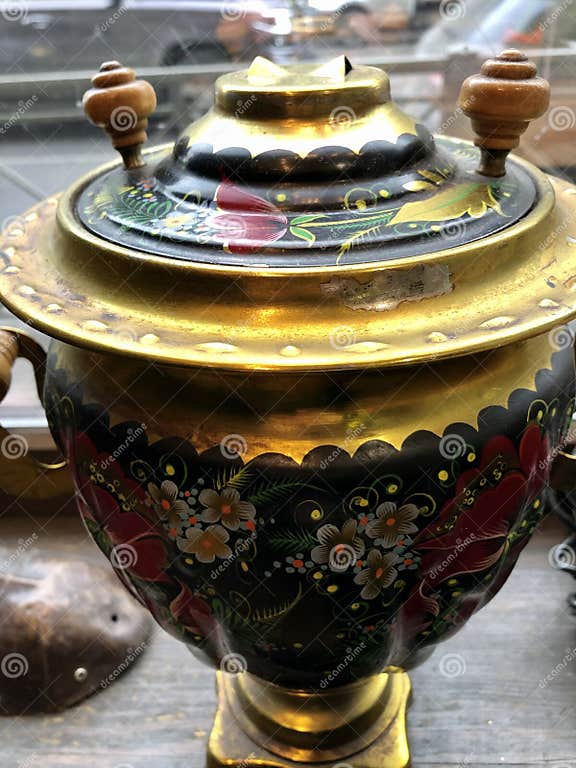 A Beautiful Samovar in a Rustic Style Stock Image - Image of beautiful ...