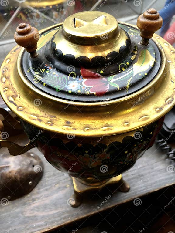 A Beautiful Samovar in a Rustic Style Stock Image - Image of beautiful ...