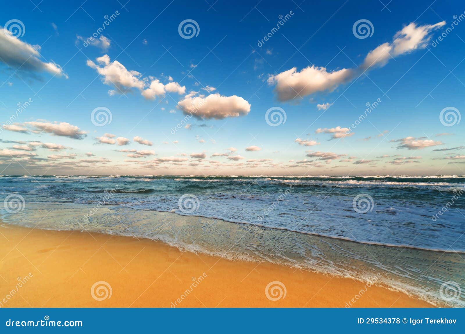 Beautiful sandy beach stock photo. Image of horizontal - 29534378