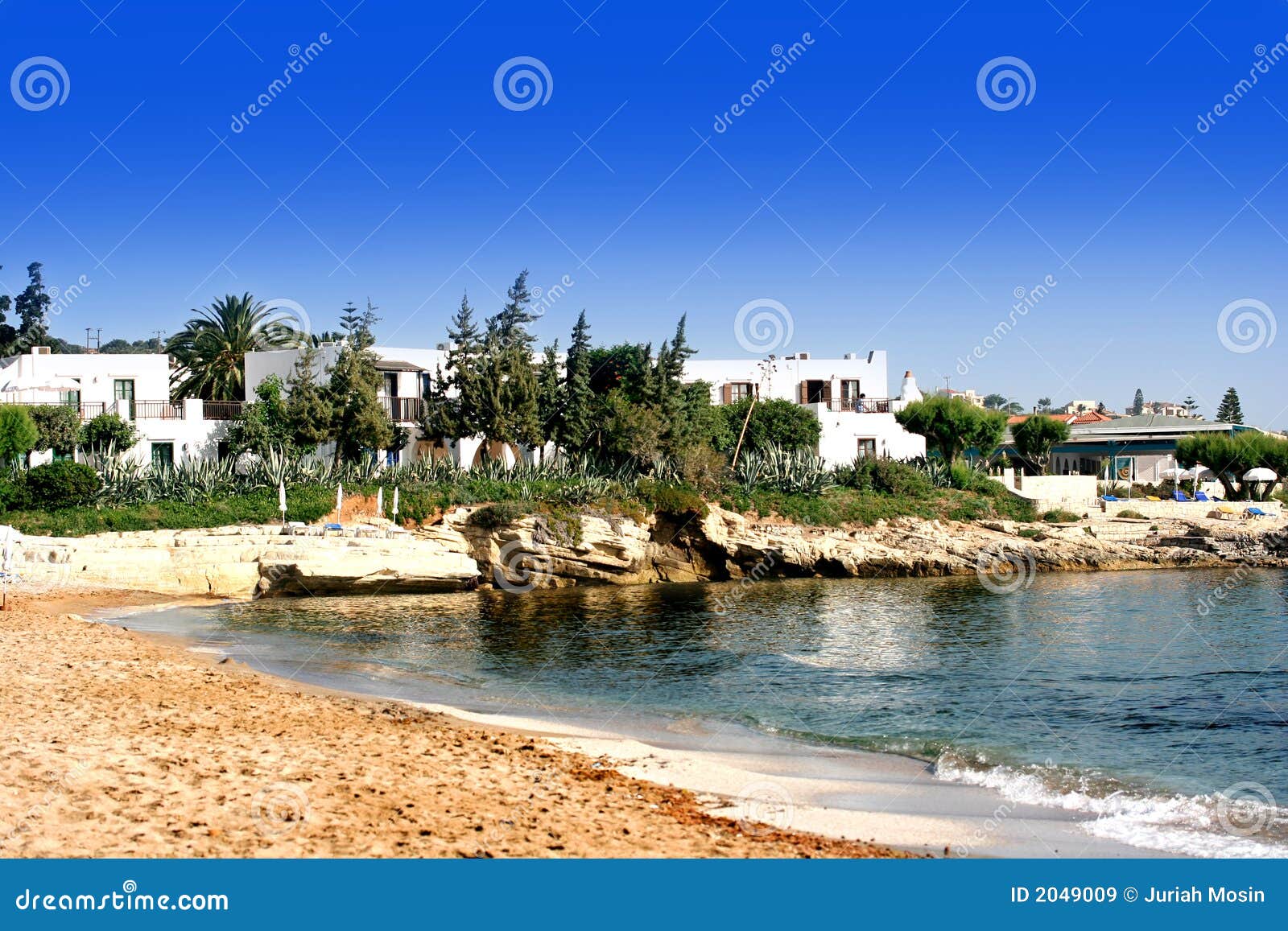 Beautiful Sandy Beach Along the North Coast of Crete Stock Image ...