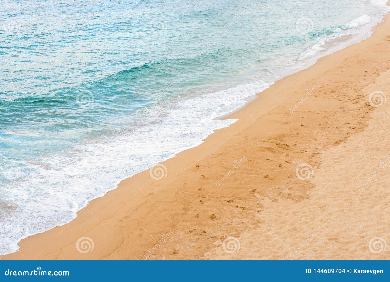 Beautiful Sandy Beach on Sea Background. Summer Concept Stock Photo ...