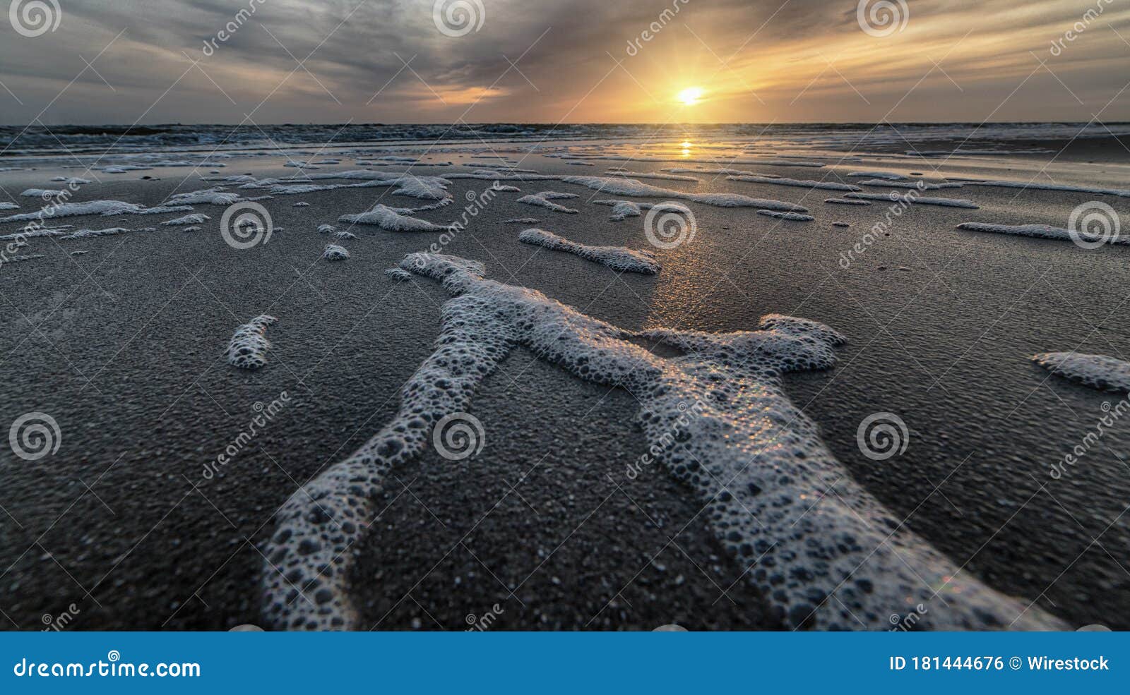 Beautiful Sandy Beach with a Sea during the Low Tide Stock Photo ...