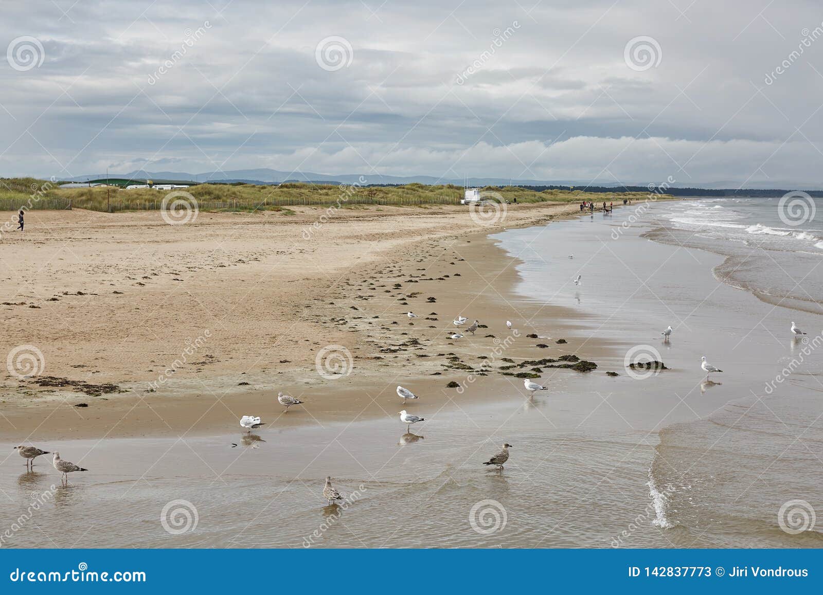 Beautiful Sandy Beach in St Andrews, Scotland Stock Image - Image of ...