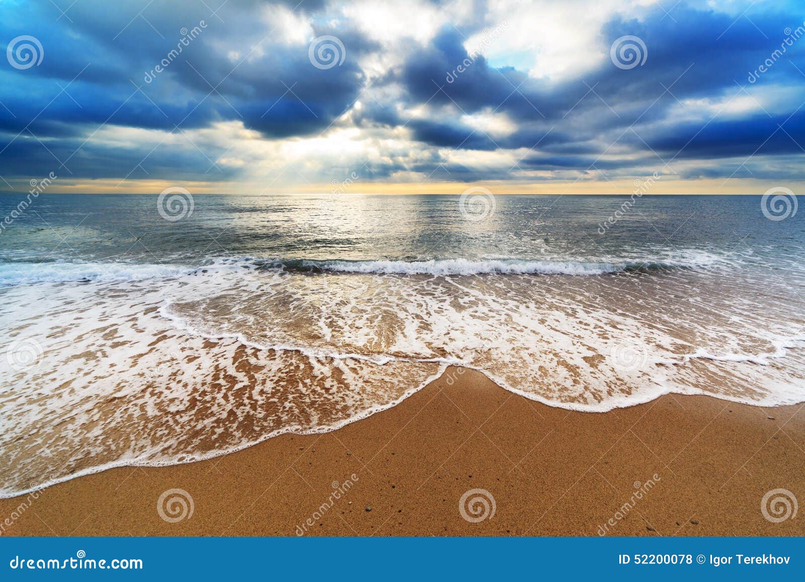 Beautiful sandy beach stock photo. Image of summer, color - 52200078