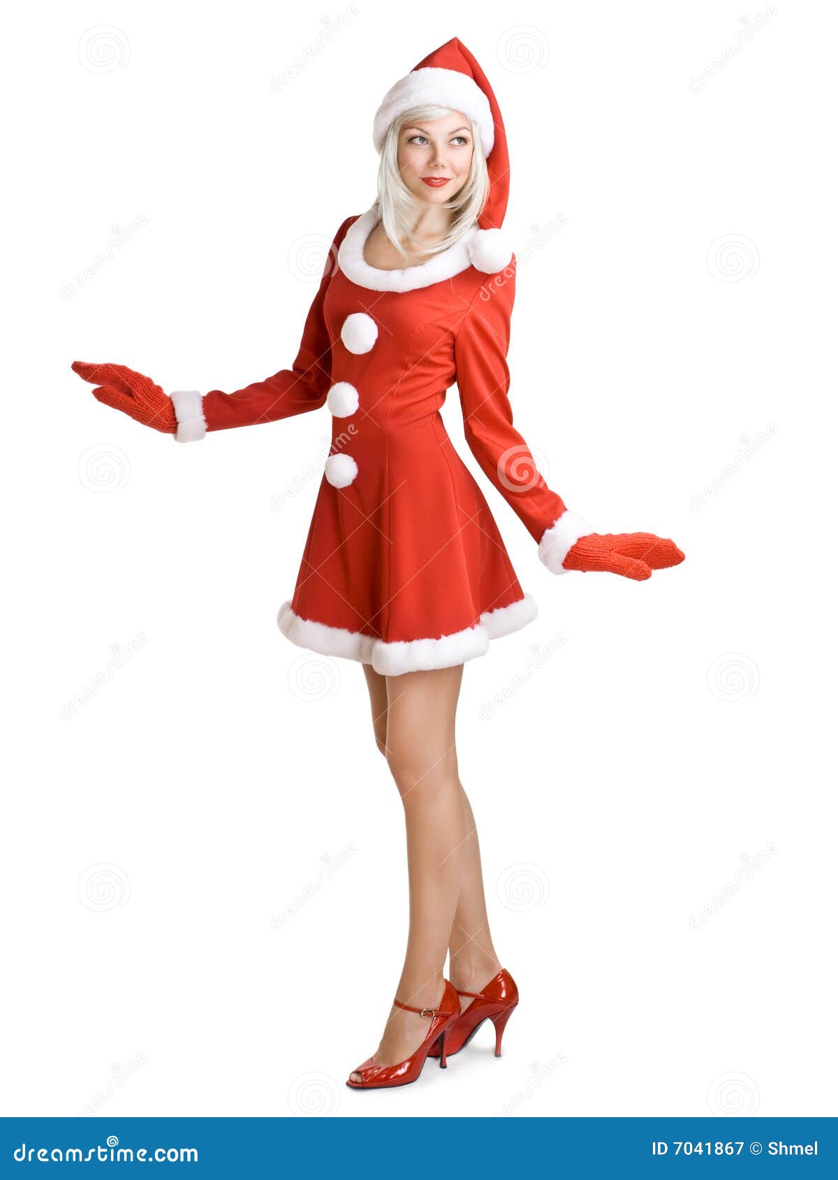Beautiful santa girl stock image. Image of santa, beauty - 7041867