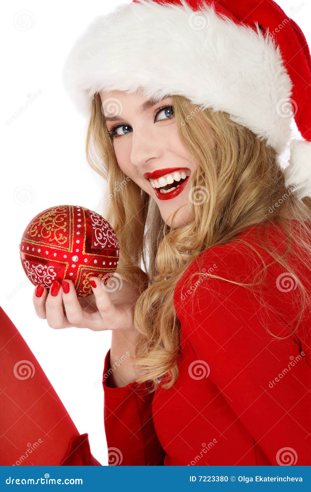 Beautiful Santa Helper stock photo. Image of helper, inviting - 7223380
