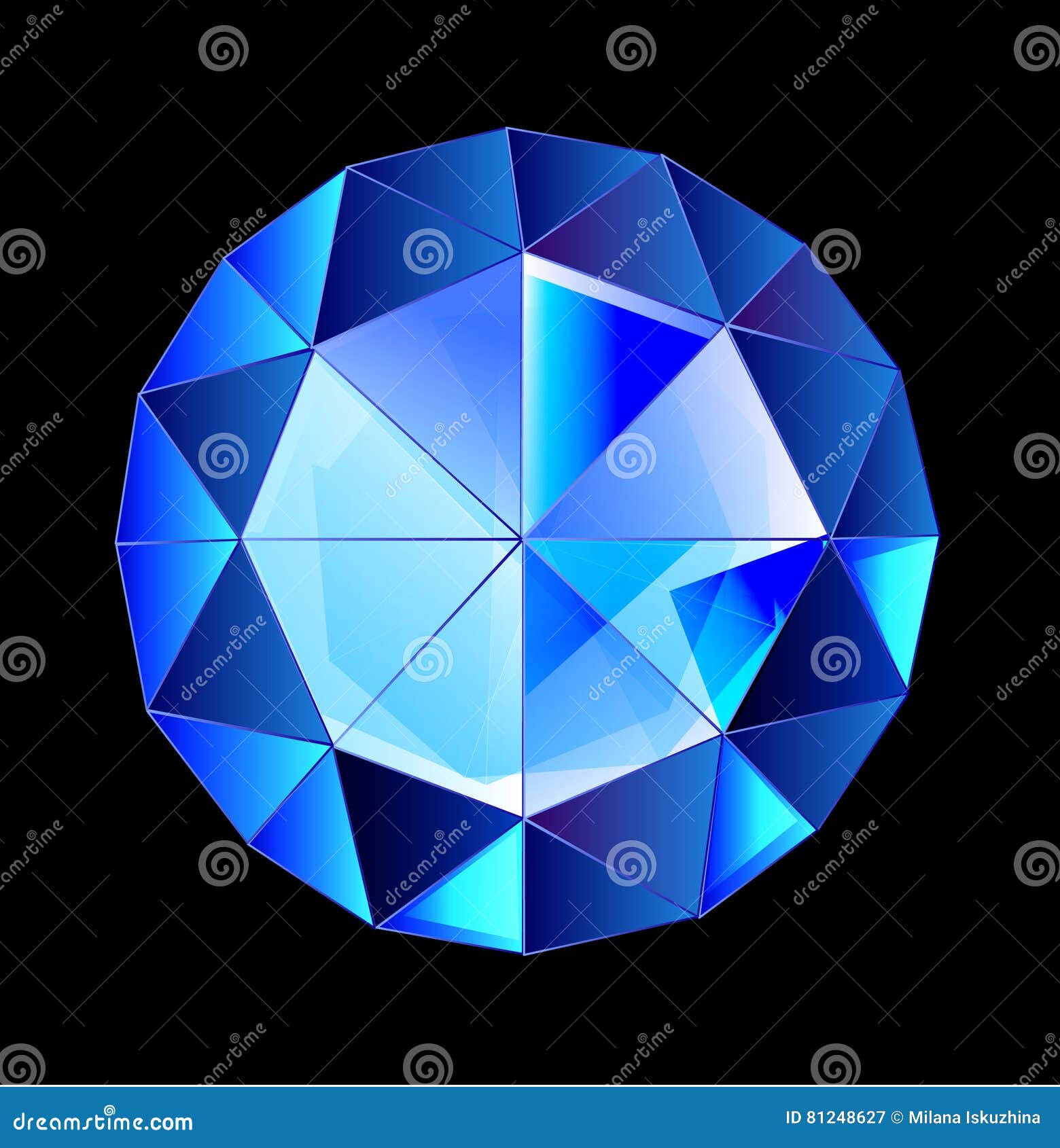 A Beautiful Sapphire Gems. Gem Diamond Sapphire Stock Illustration ...