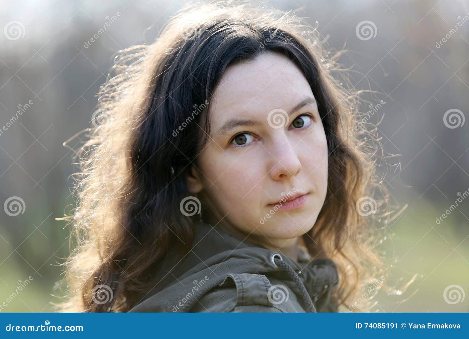 Beautiful Scared Brunette Girl Royalty-Free Stock Photography ...