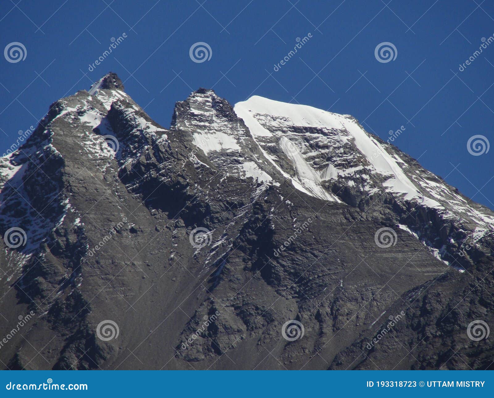 Mountain View from the Plain Land Stock Image - Image of nursery, long ...