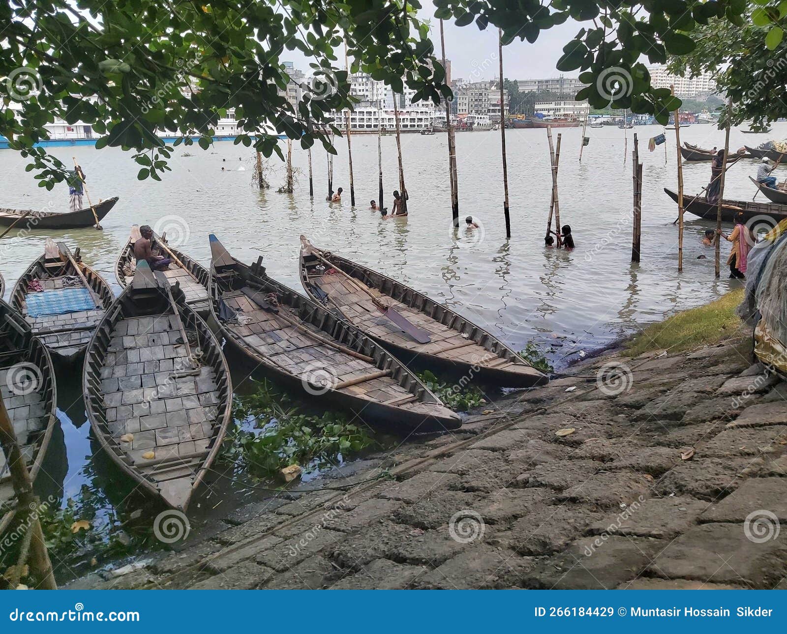 Beautiful Scenario of River and Boat Stock Image - Image of boat ...