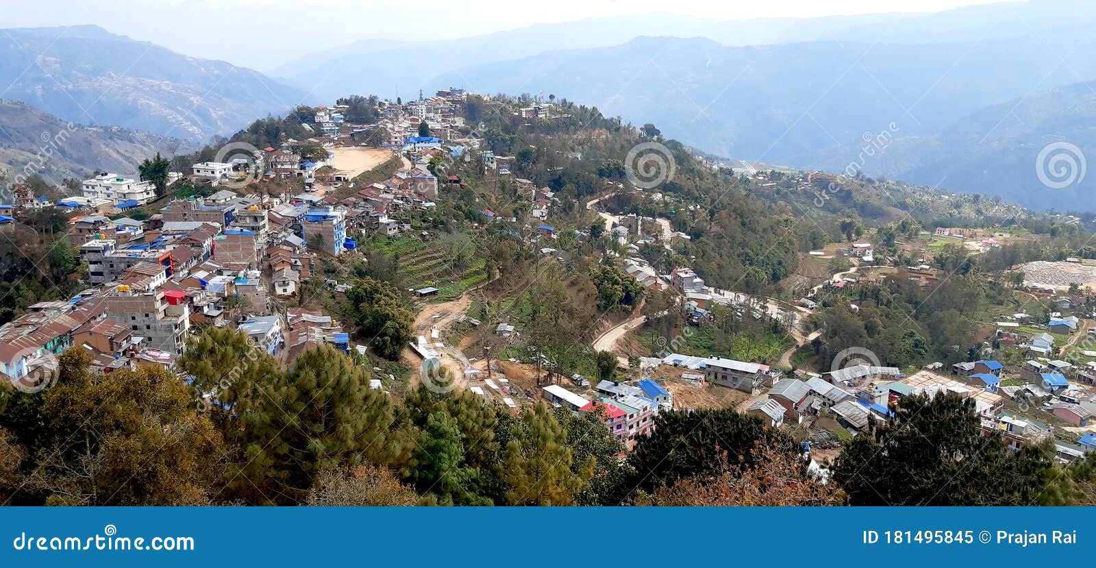 Beautiful Scene of Bhojpur District of Eastern Nepal Stock Image ...