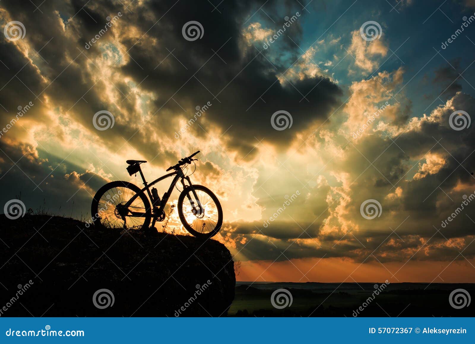 Beautiful Scene of Bike on Sunset Stock Image - Image of outdoors ...