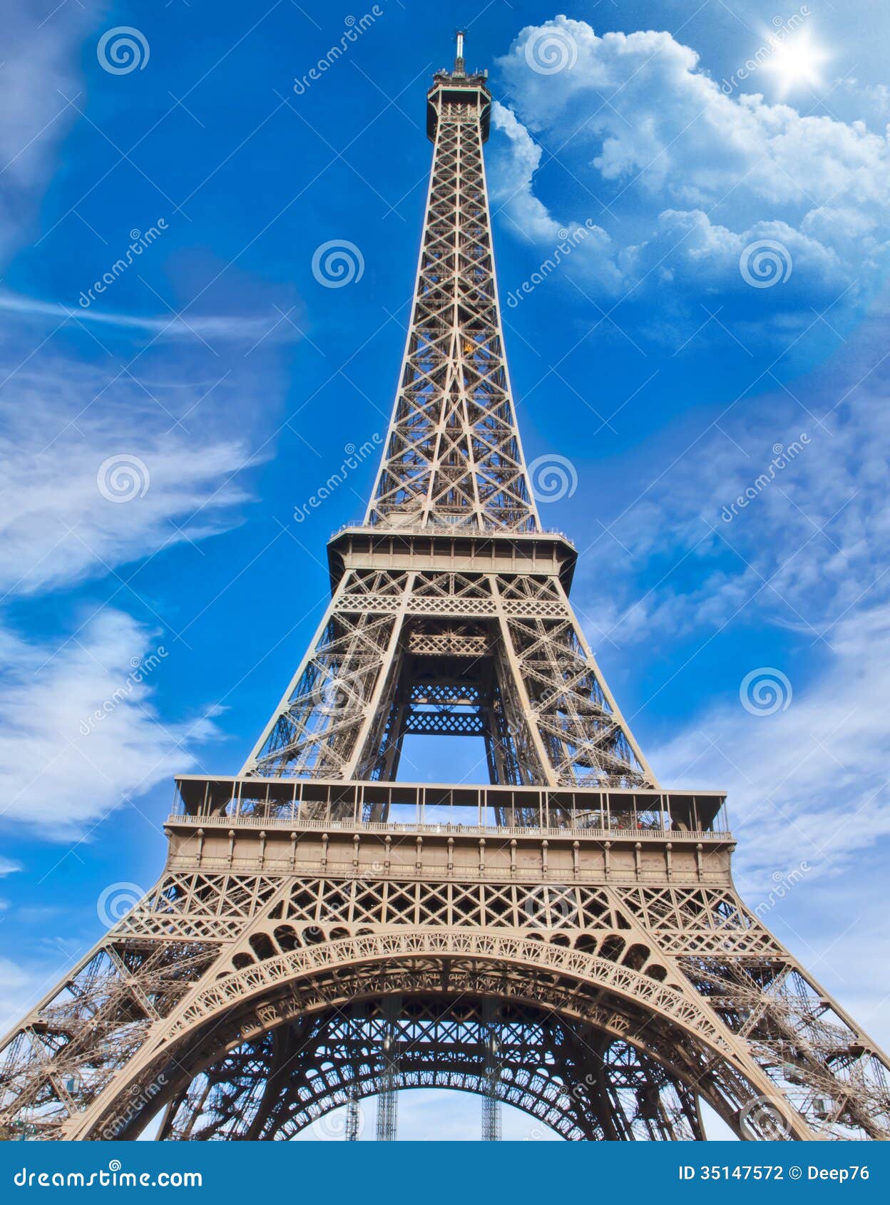 Beautiful Scene in Eiffel Tower ,Paris Stock Photo - Image of city ...
