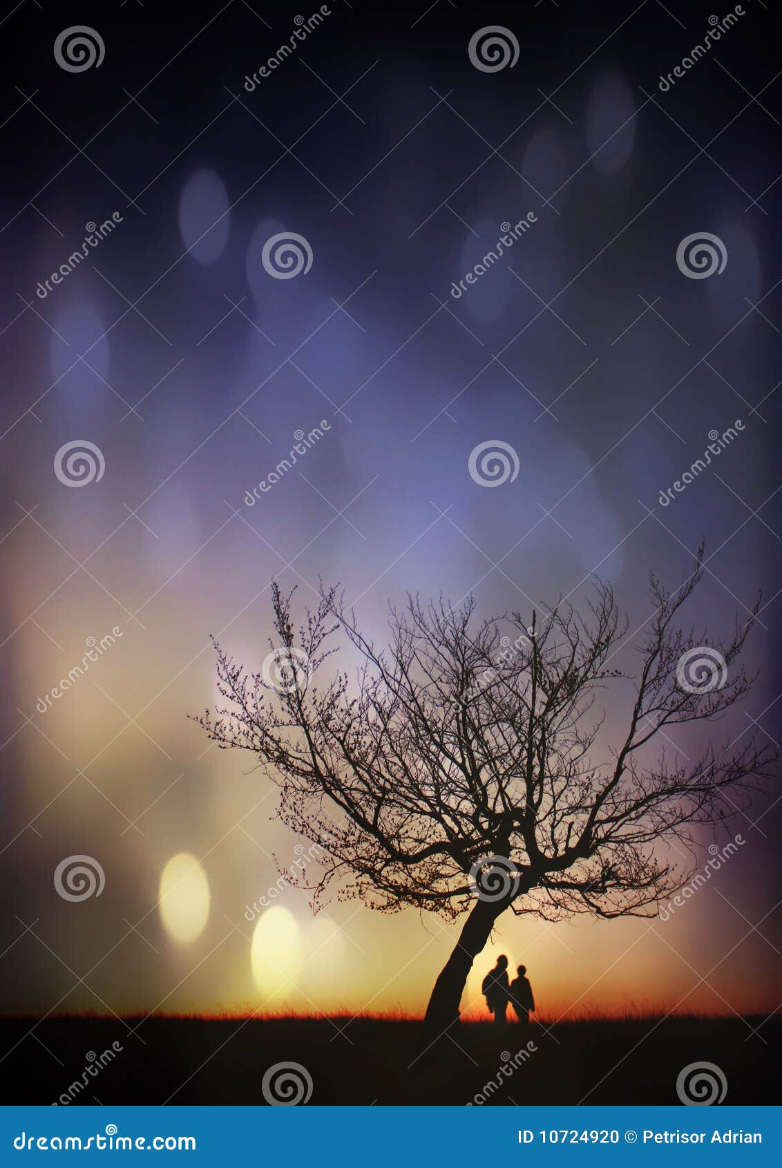 Beautiful Scene of Loving Couple on Sunset Stock Photo - Image of black ...