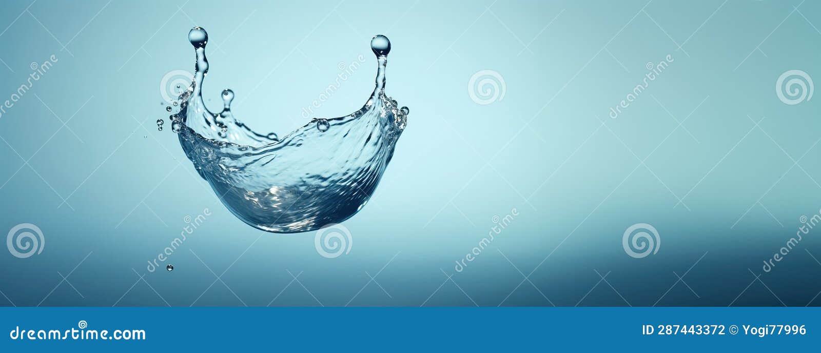 Beautiful Scene of Realistic Water Drop Falling into Water, Copy Space ...