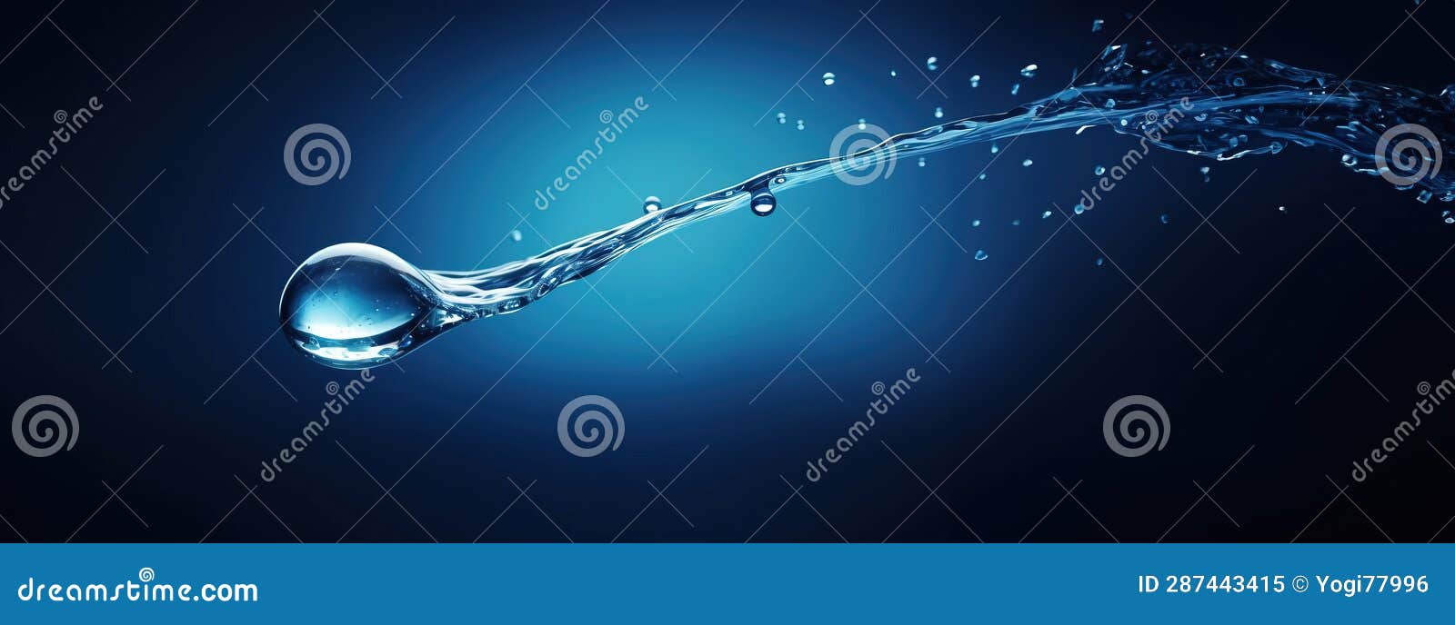 Beautiful Scene of Realistic Water Drop Falling into Water, Copy Space ...