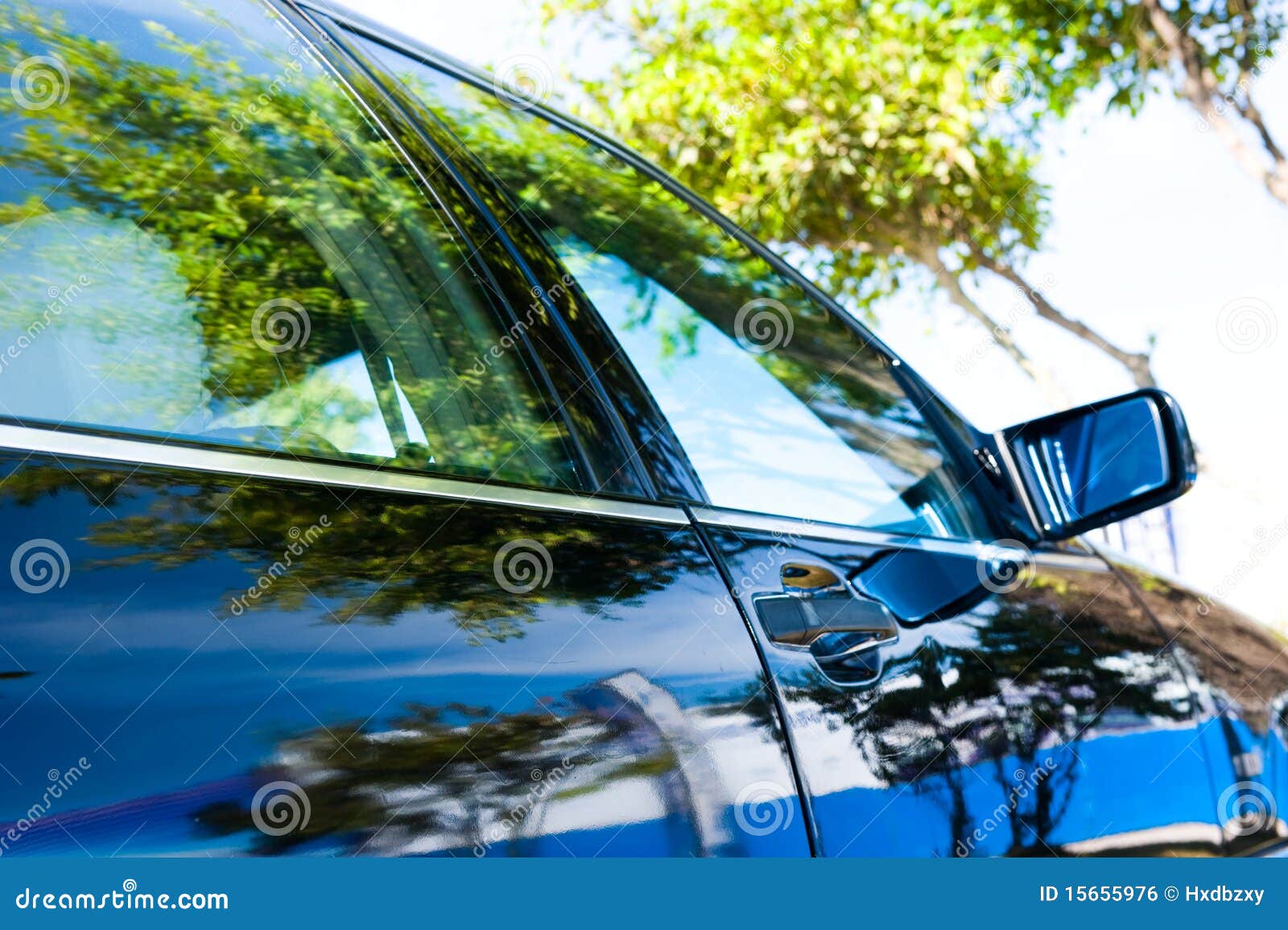 Beautiful Scene Reflected on Car Stock Photo - Image of paint, chrome ...