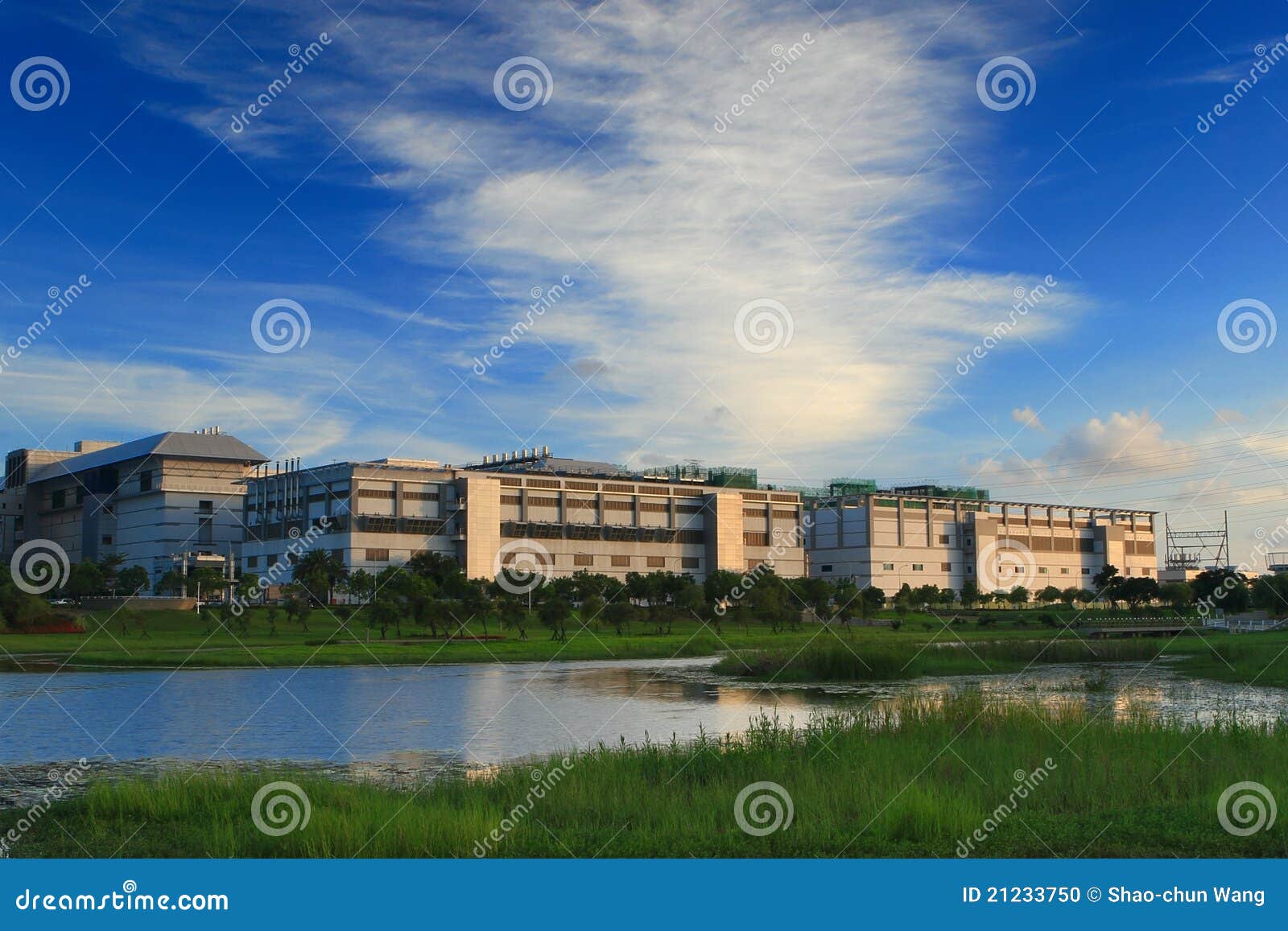 Beautiful Scene of a Semiconductor Factory Stock Photo - Image of ...