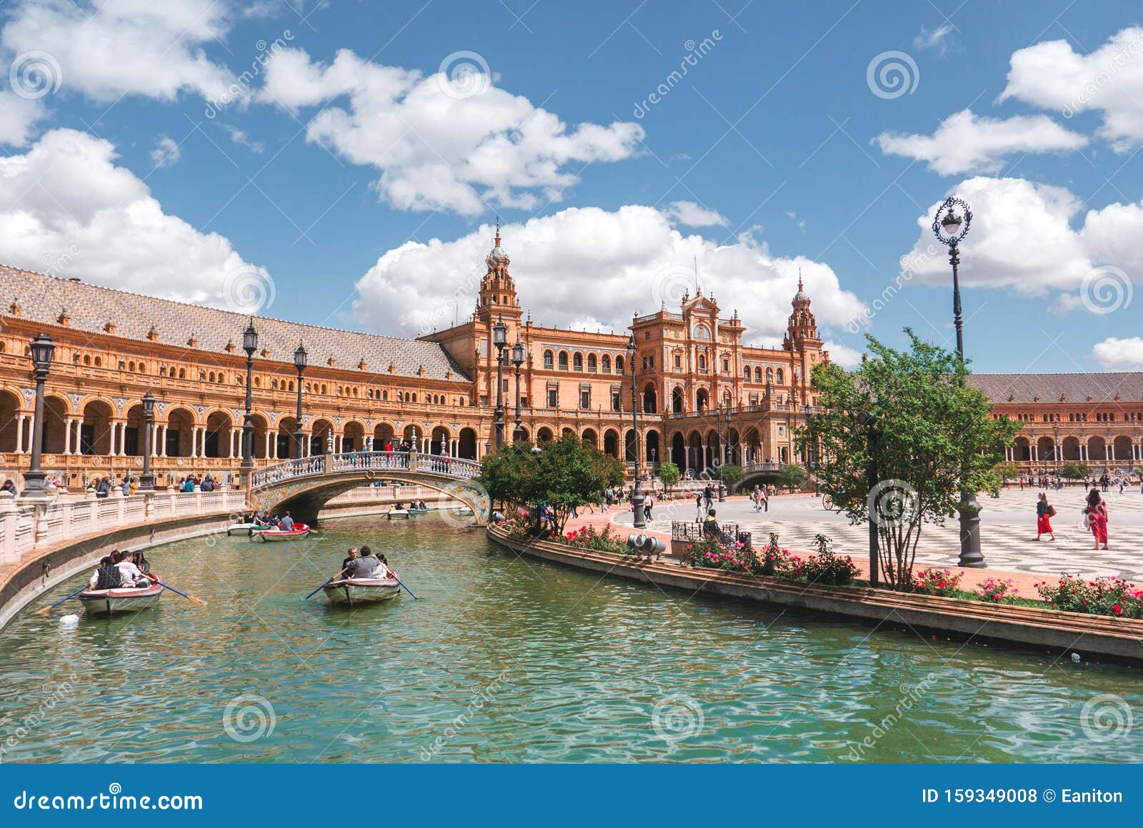 Spain Square in Seville editorial stock photo. Image of beautiful ...