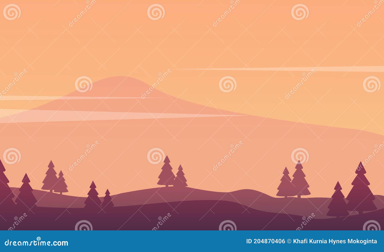 Beautiful Scenery in the Afternoon Bright. City Vector Stock Vector ...