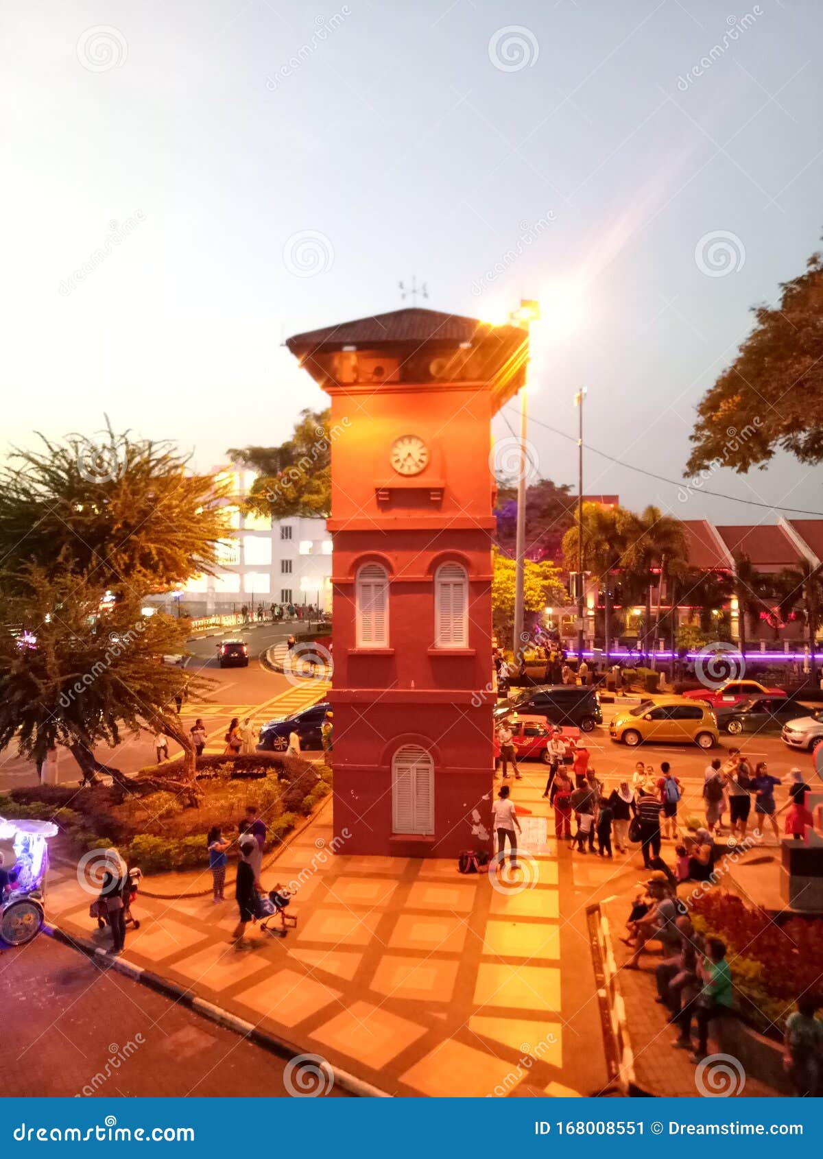 Beautiful Scenery with the Ancient Building at the Theme Park Malacca ...