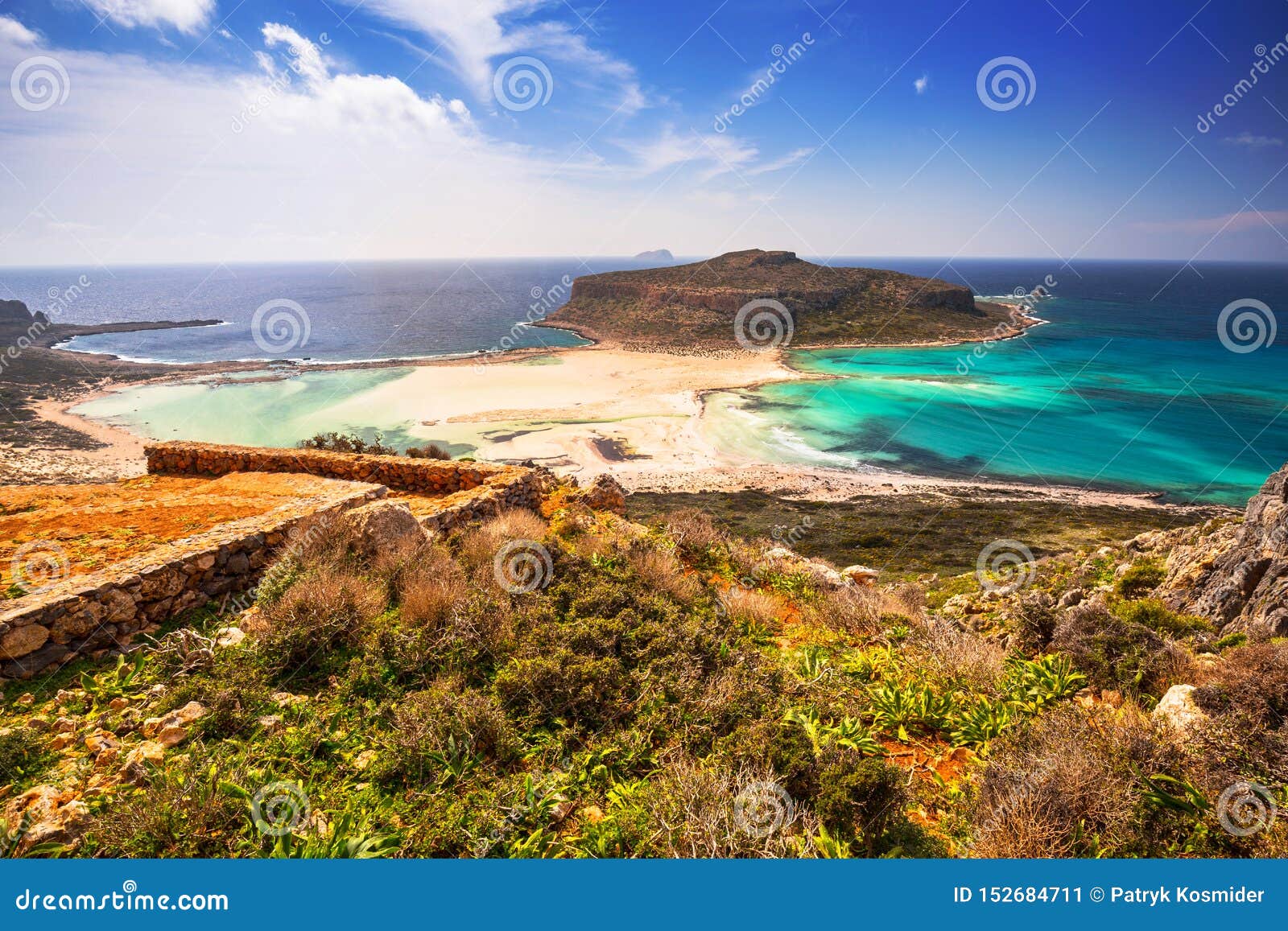 Beautiful Scenery of Balos Beach on Crete, Greece Stock Image - Image ...