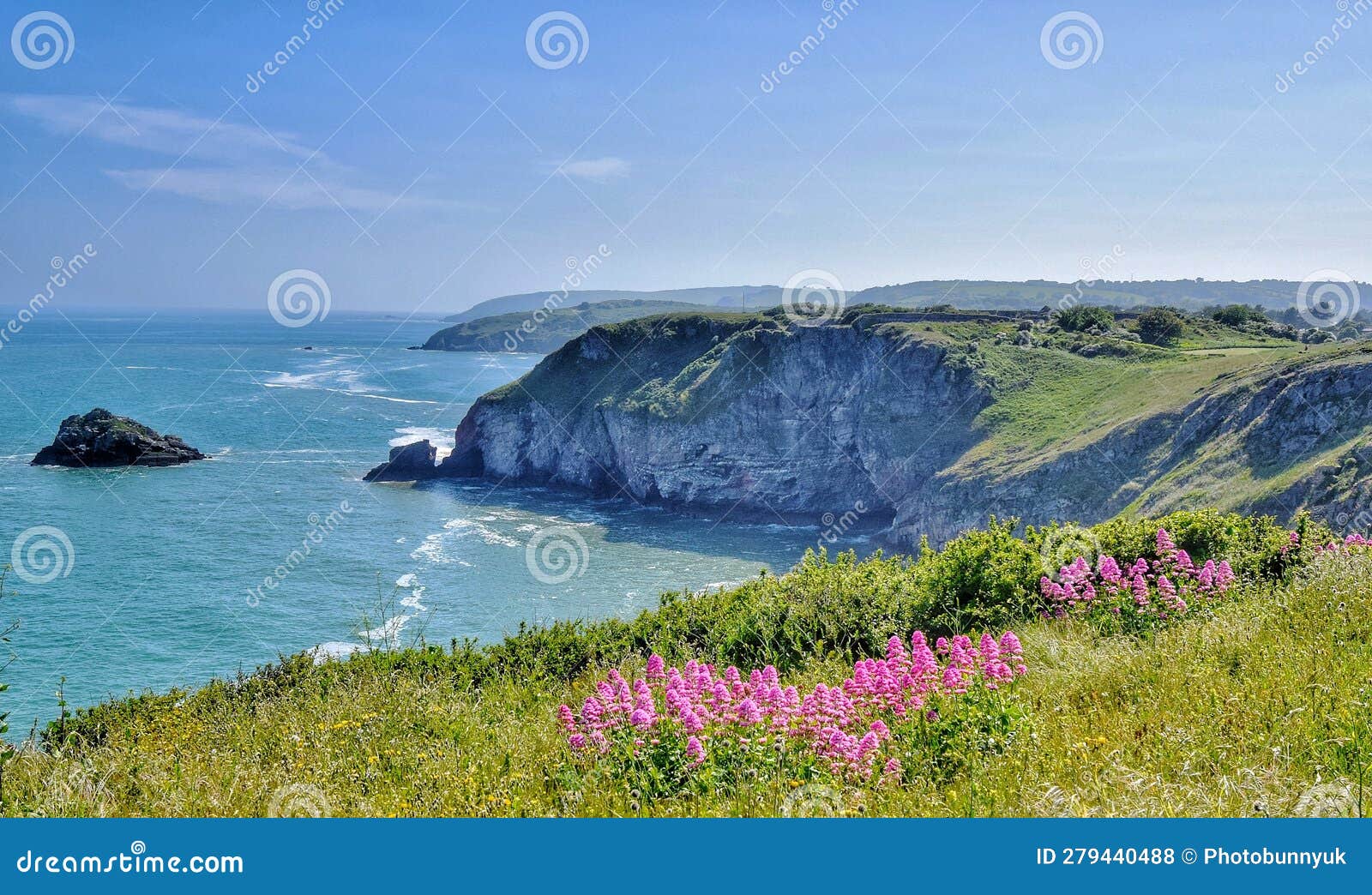 Beautiful Scenery at Berry Head, Brixham in Devon, UK. Stock Photo ...