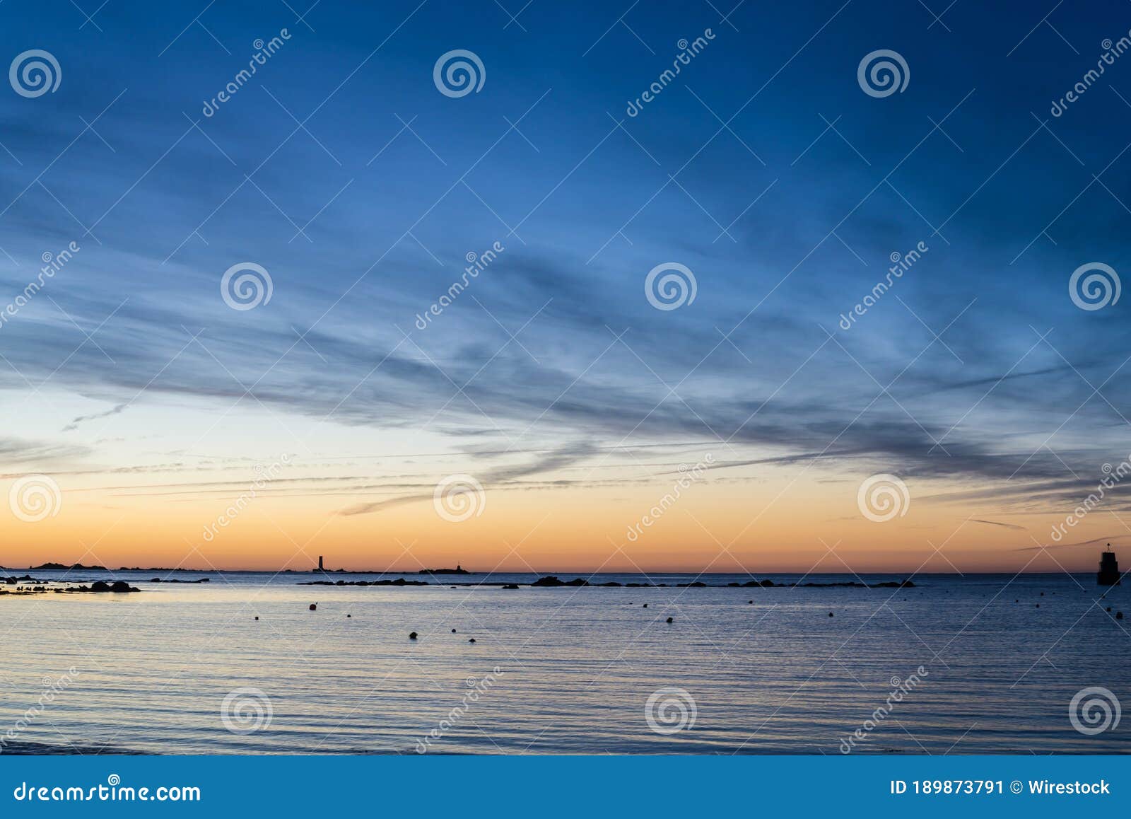 Beautiful Scenery of Calm Sea during Sunset Stock Image - Image of ...