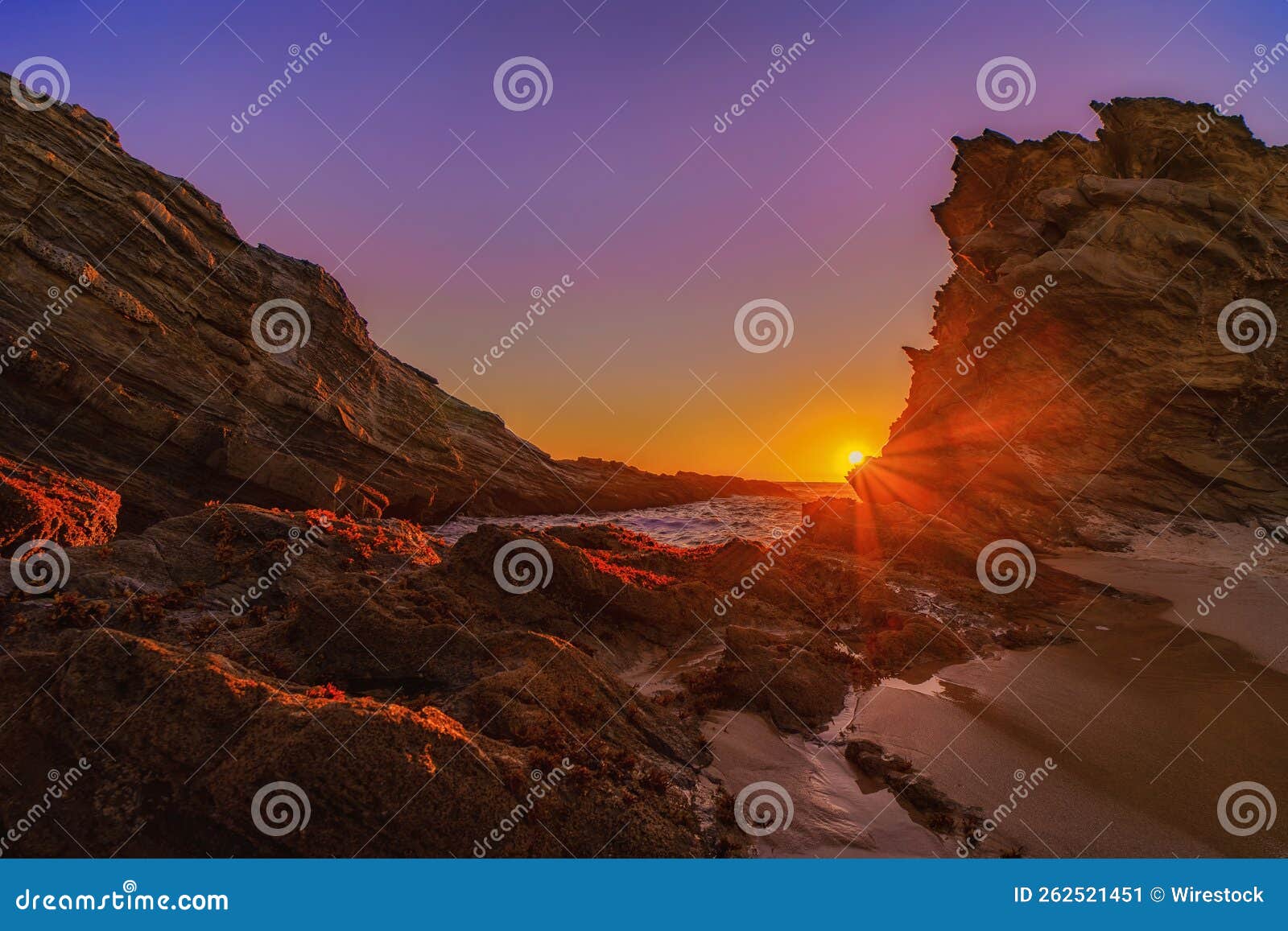 Beautiful Scenery of Cliffs by the Sea at Sunset Stock Image - Image of ...