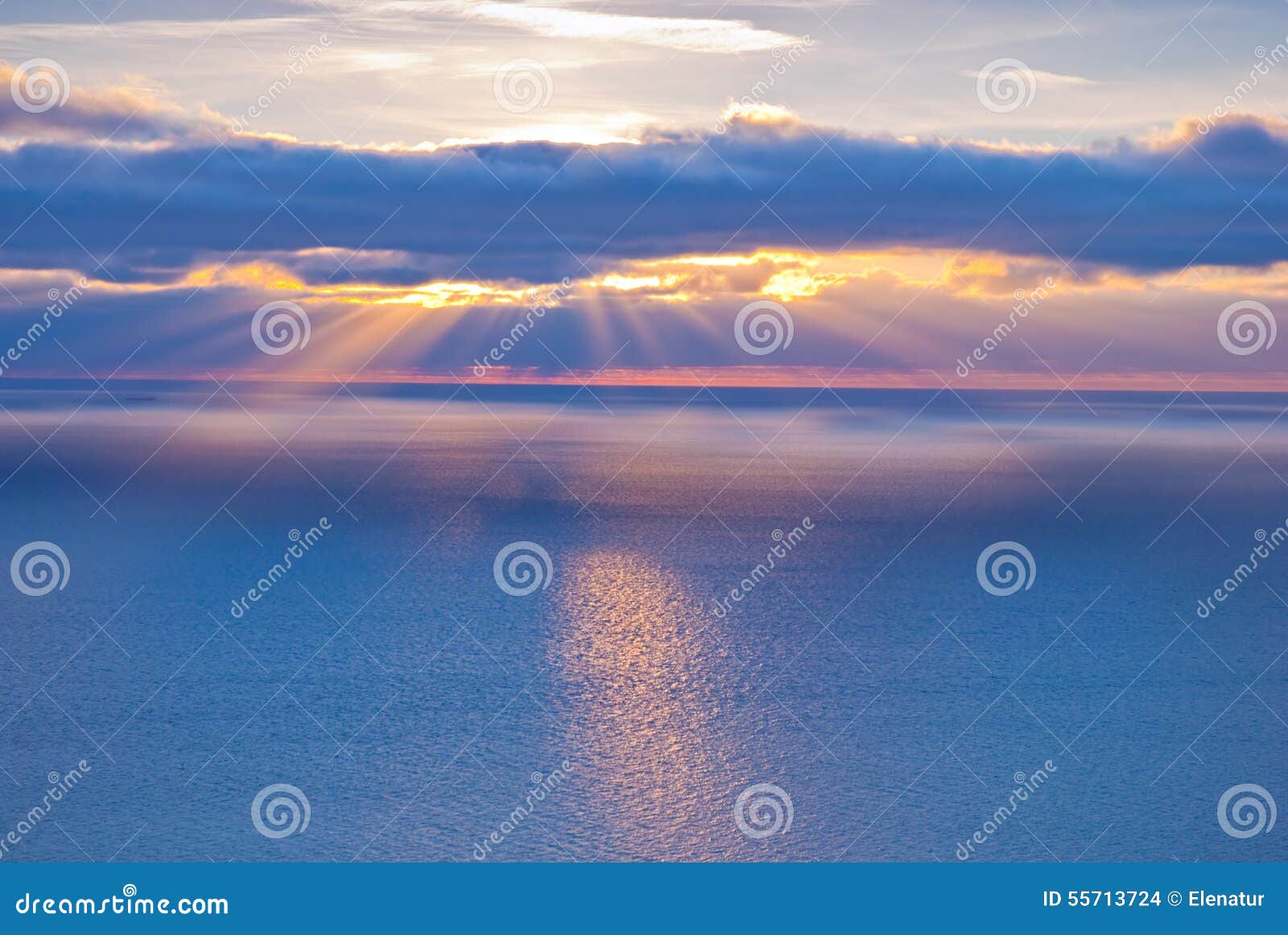 Beautiful Scenery with Clouds and Sunbeams Stock Photo - Image of night ...