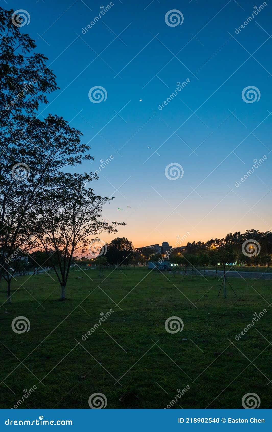 Beautiful Scenery of the Countryside in the Evening Stock Photo - Image ...