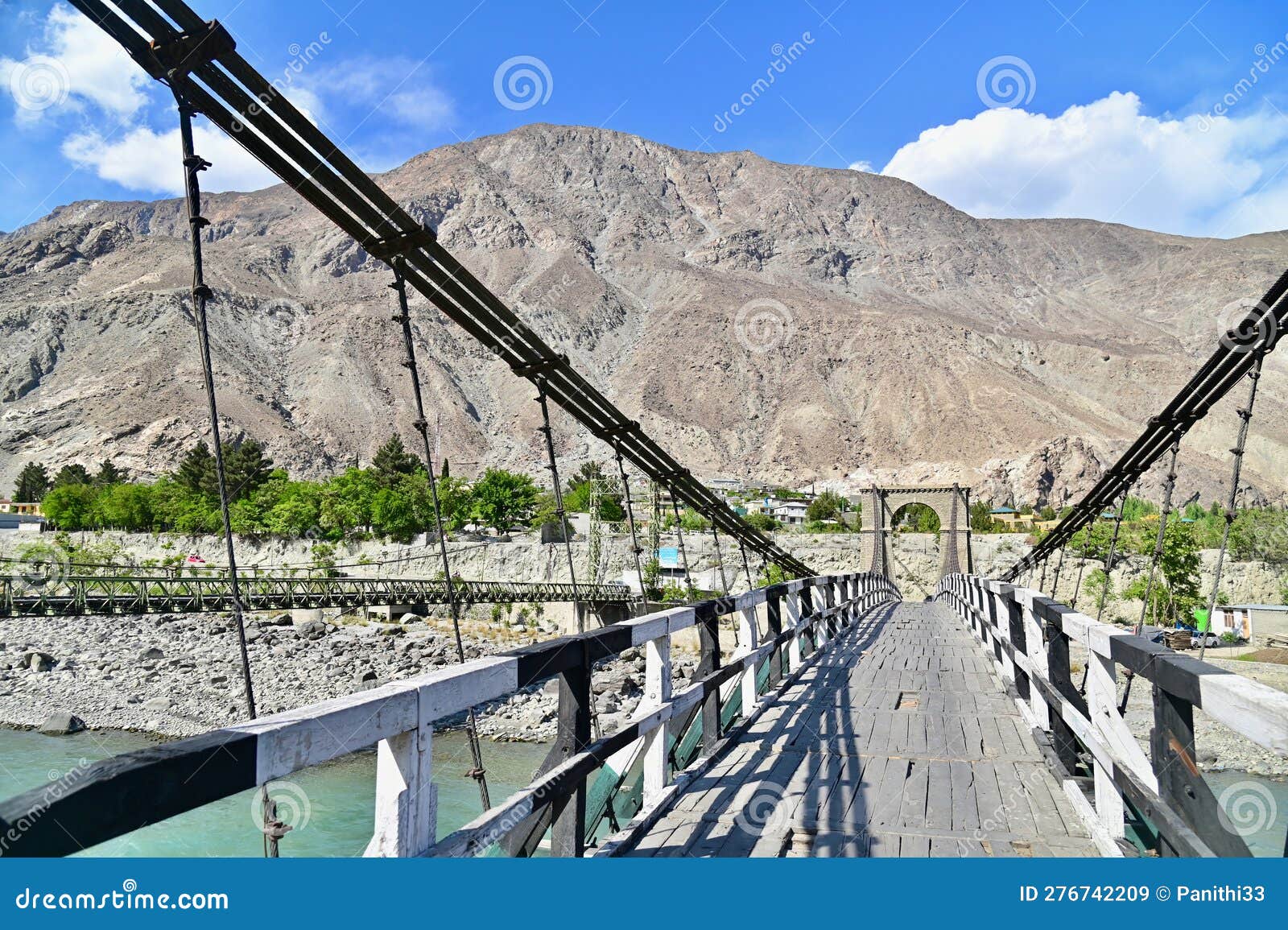 Scenery of Gilgit Bridge and Karakoram Range in Gilgit District ...