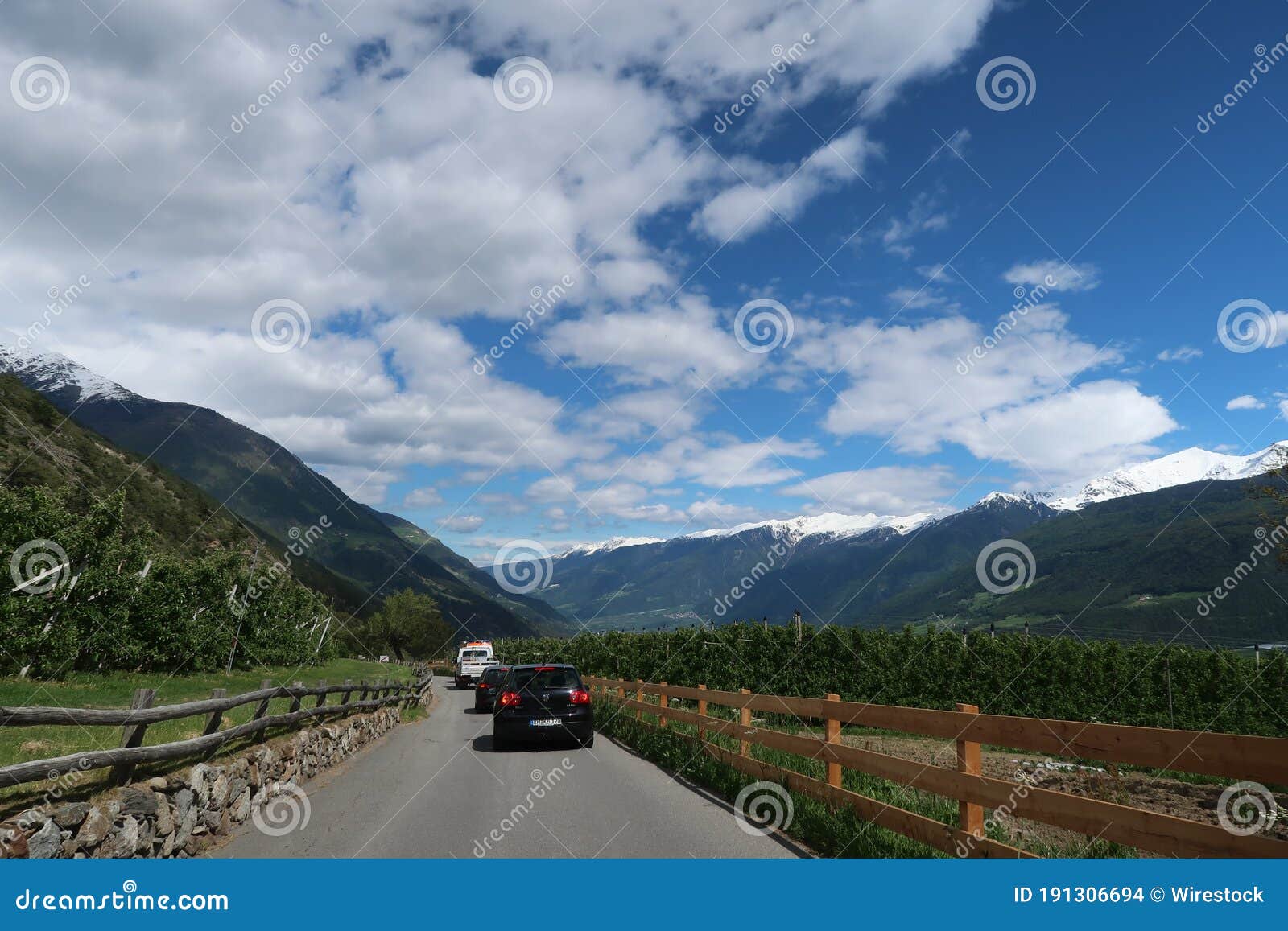 Beautiful Scenery of a Highway Located in a Mountain Landscape Stock ...