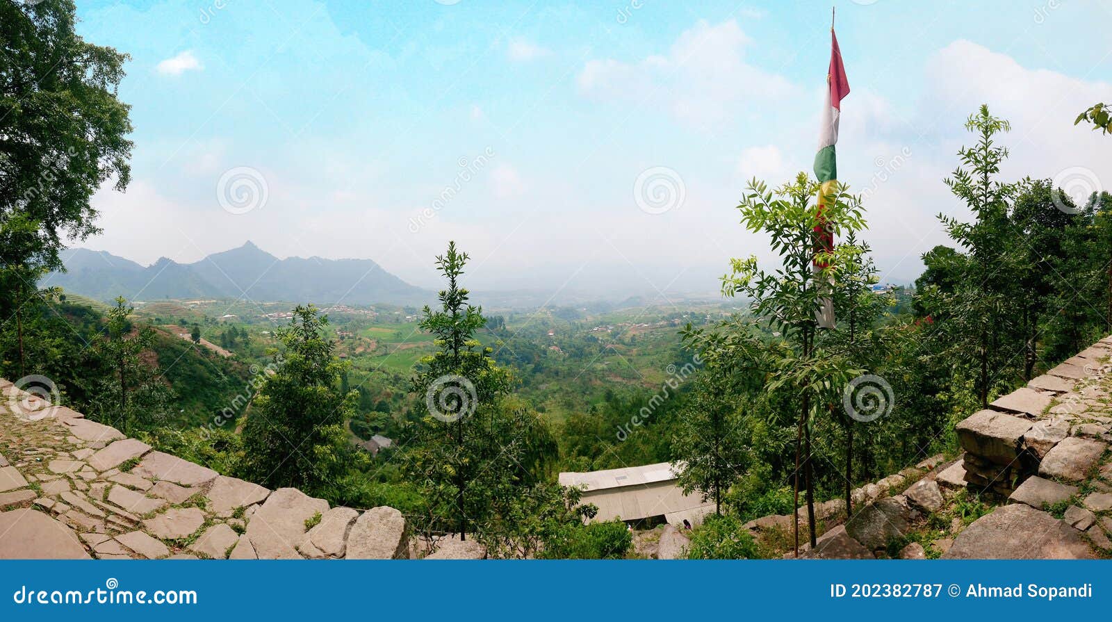 Beautiful Scenery in the Hills of Jonggol Mountains, West Java Stock ...